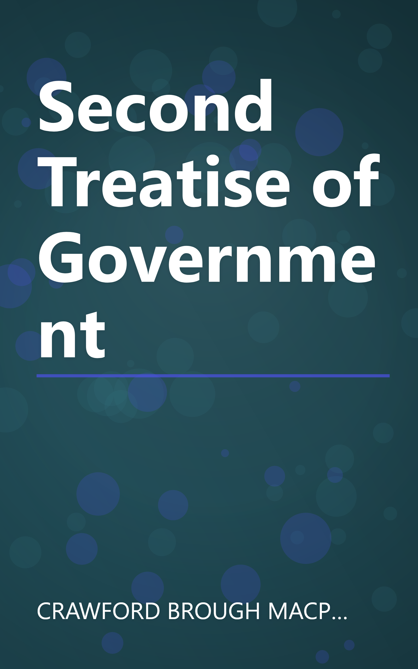 Second Treatise of Government book cover