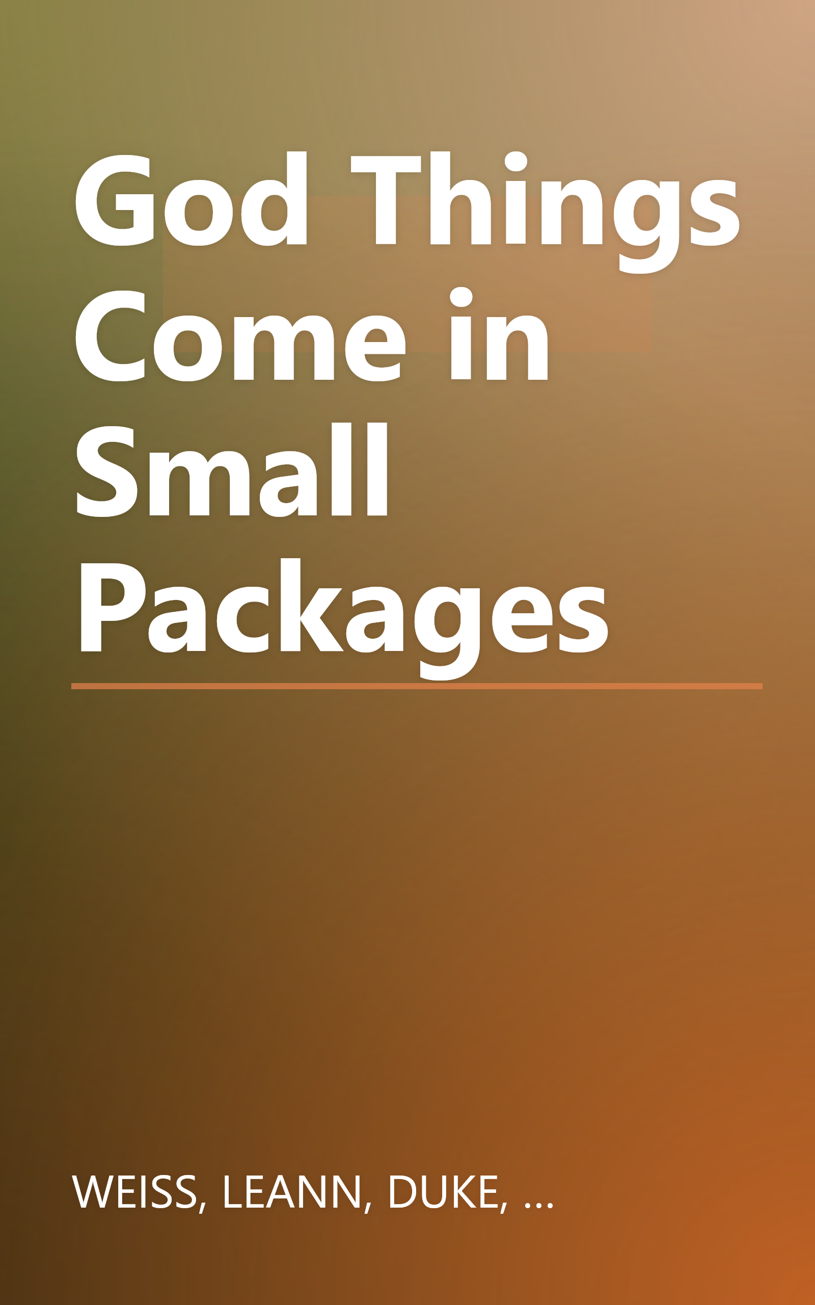 God Things Come in Small Packages book cover