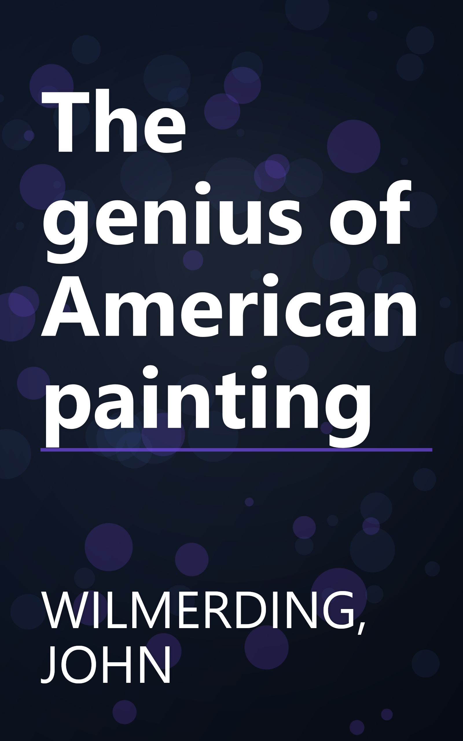 The genius of American painting book cover