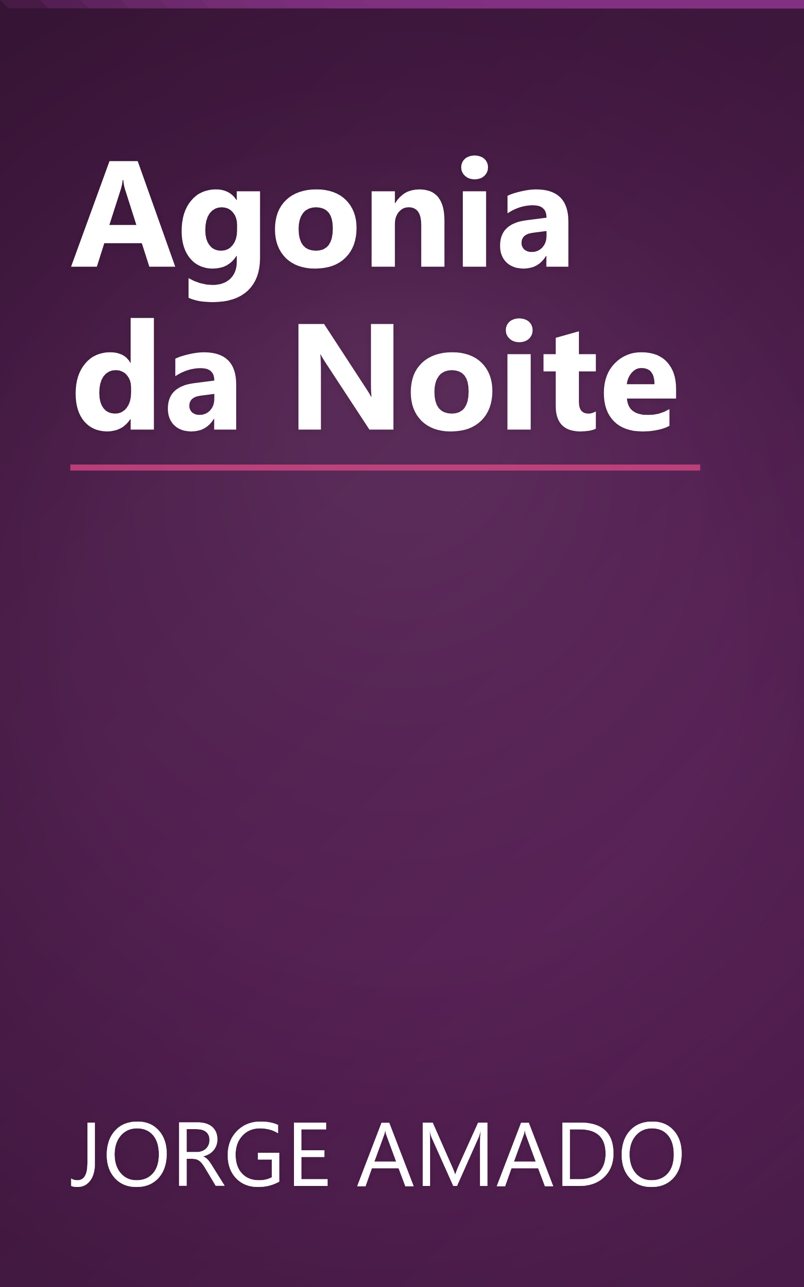 Agonia da Noite book cover