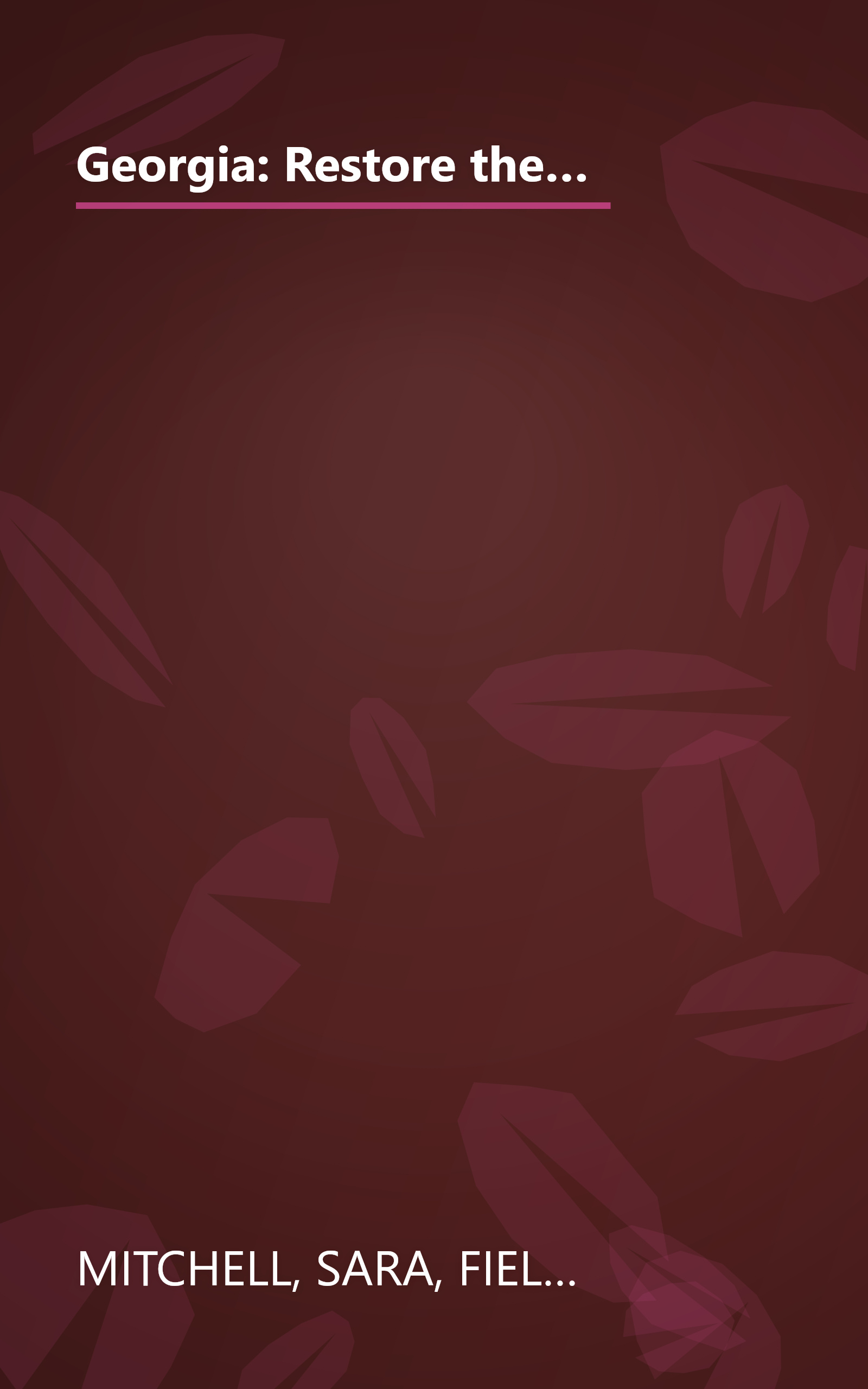 Georgia: Restore the Joy/Match Made in Heaven/On Wings of Song/Heaven's Child (Inspirational Romance Collection) book cover