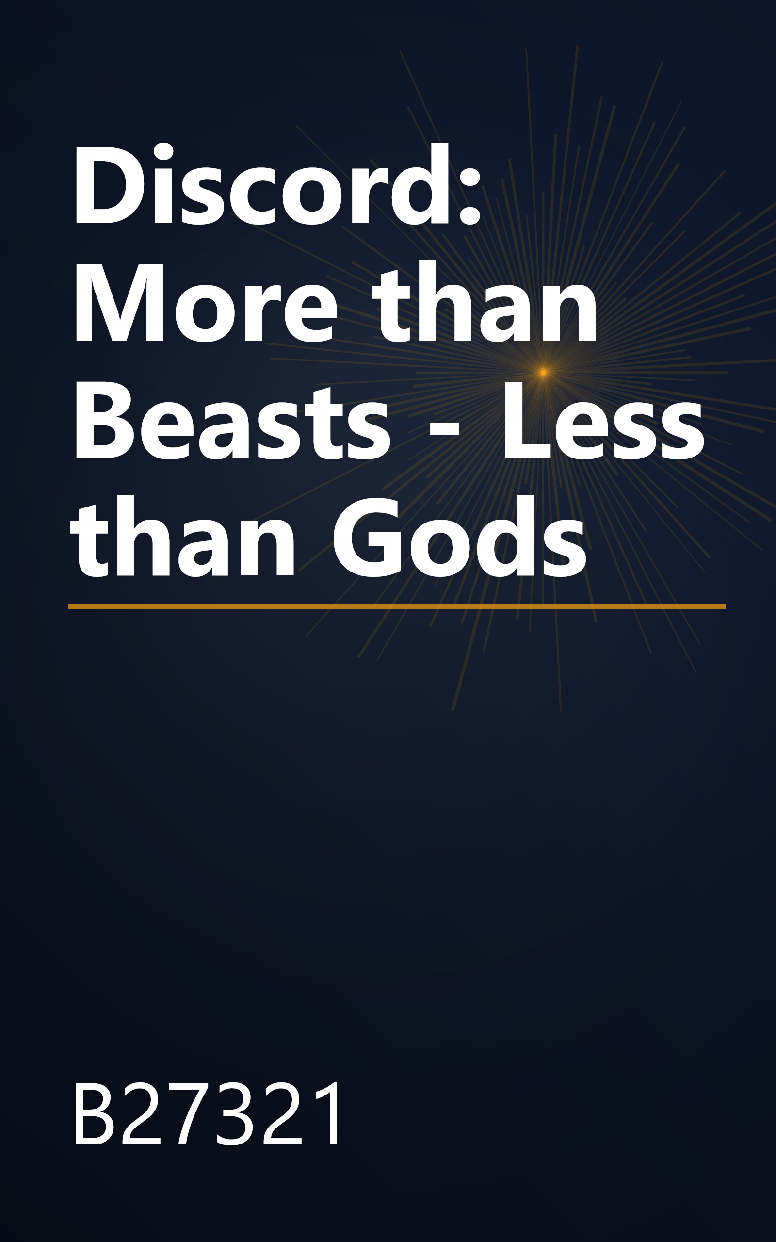 Discord: More than Beasts - Less than Gods book cover