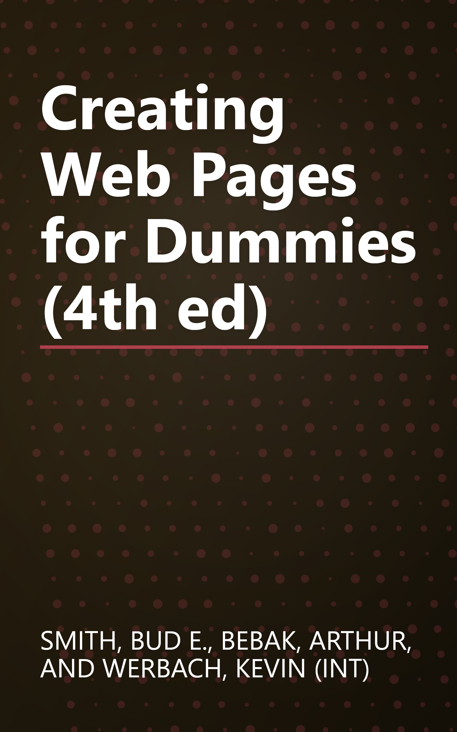 Creating Web Pages for Dummies (4th ed) book cover