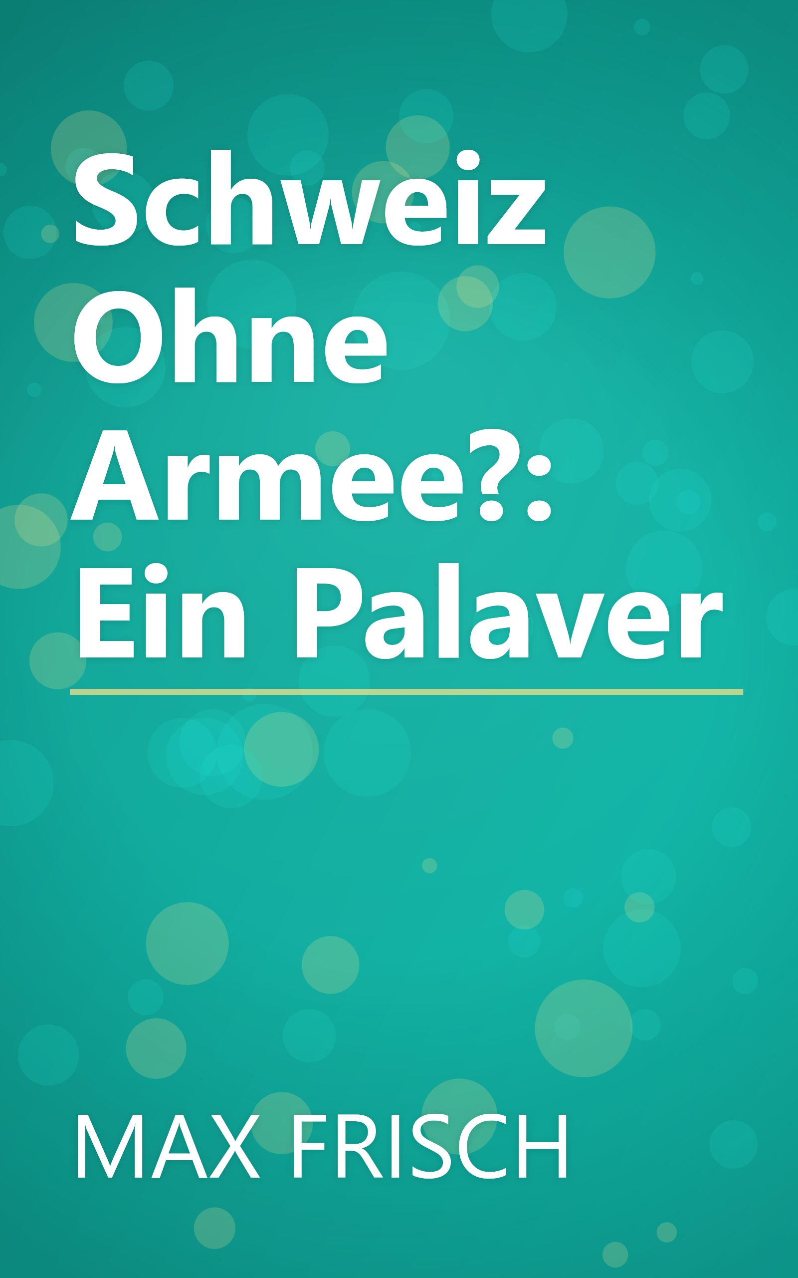 Schweiz Ohne Armee?: Ein Palaver book cover