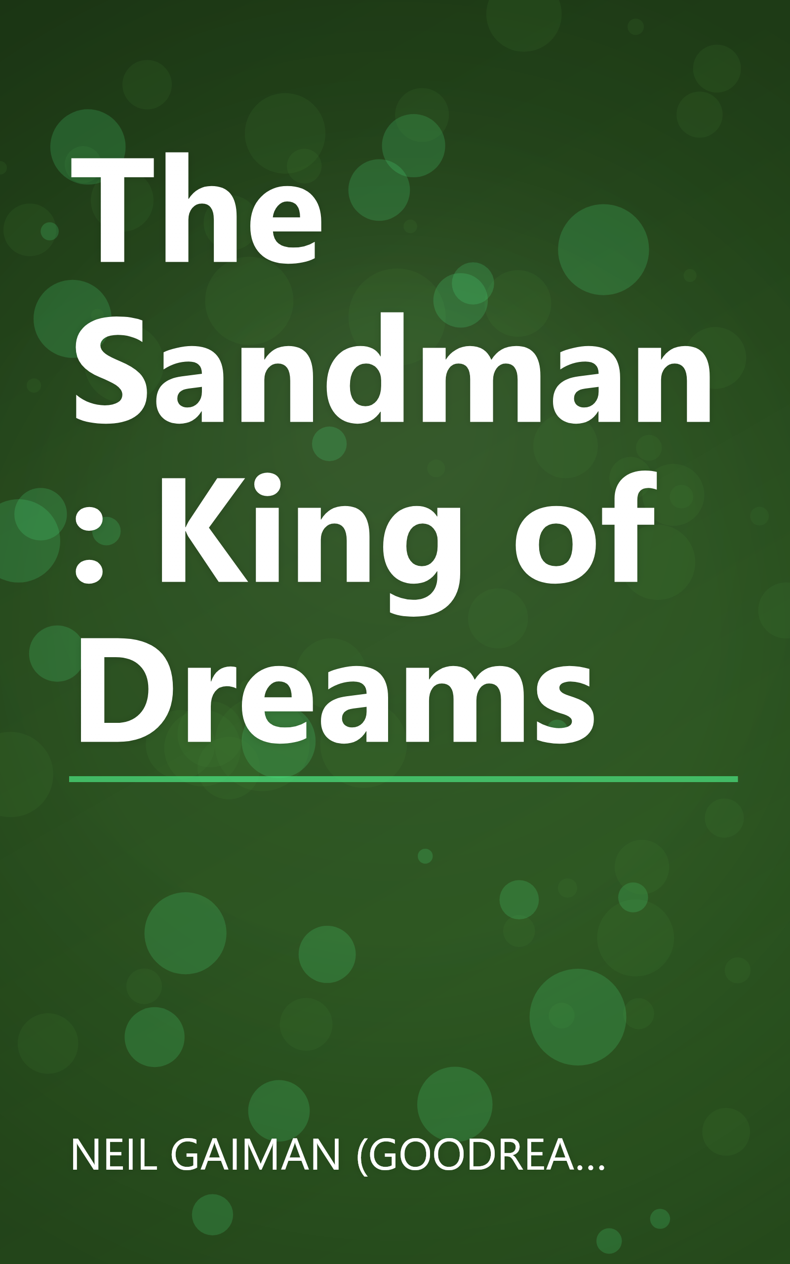 The Sandman: King of Dreams book cover