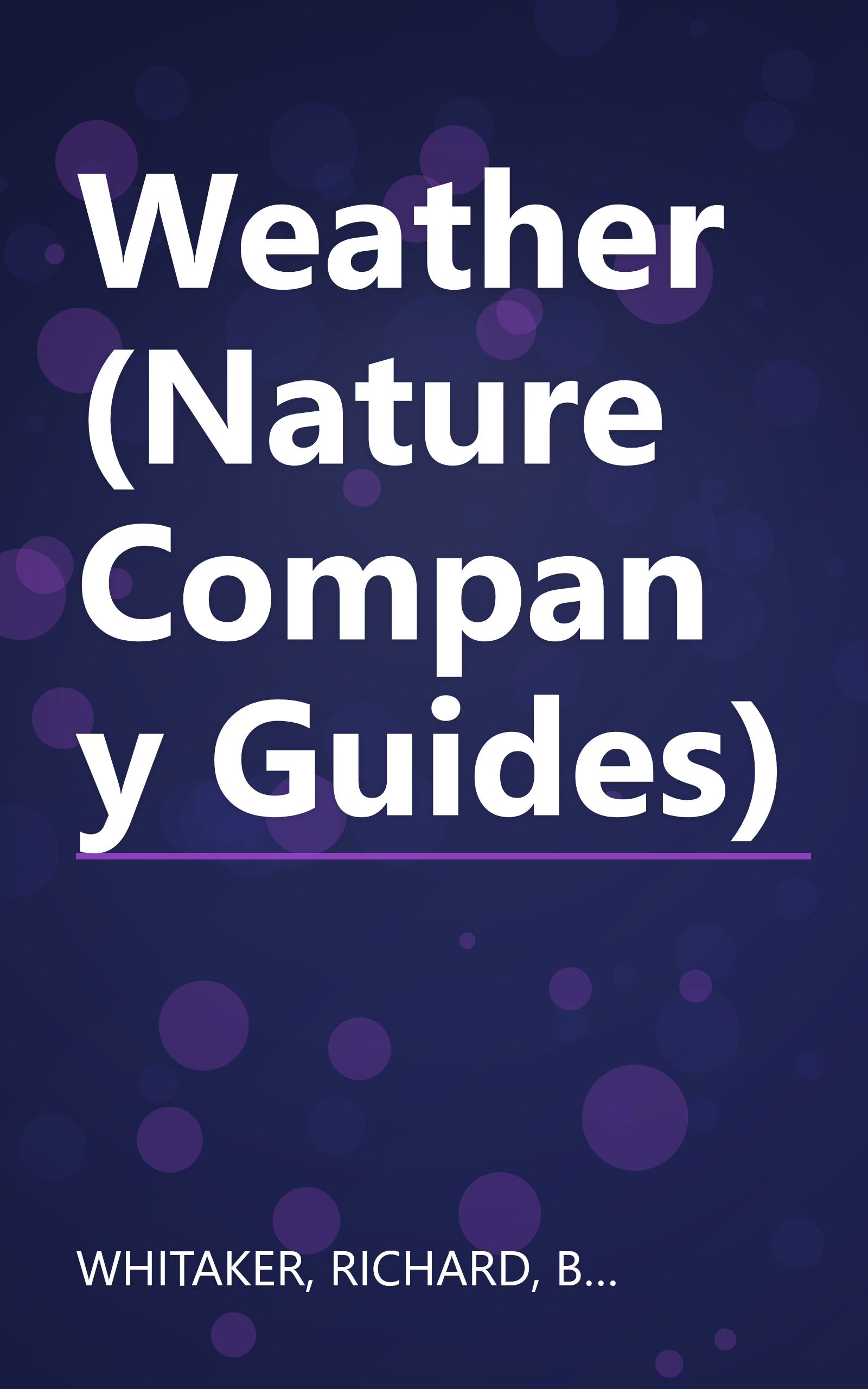 Weather (Nature Company Guides) book cover