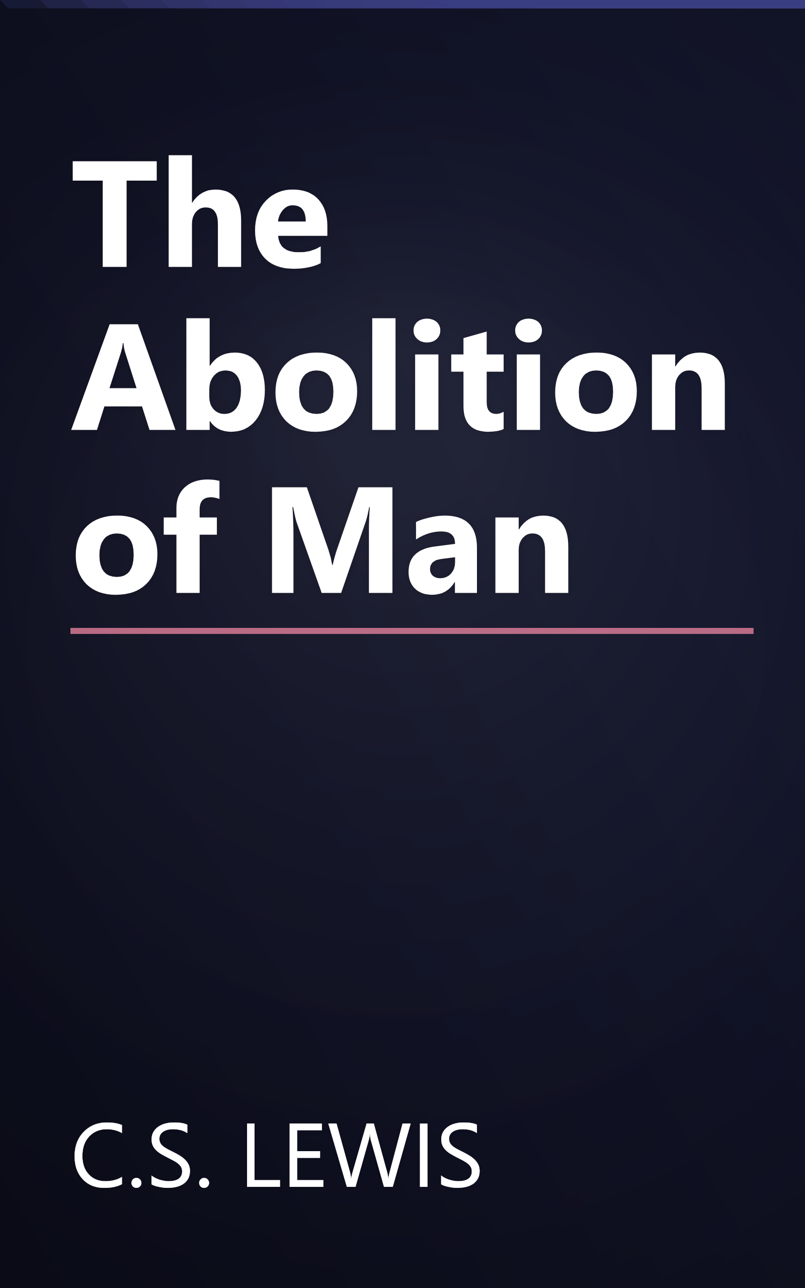 The Abolition of Man book cover