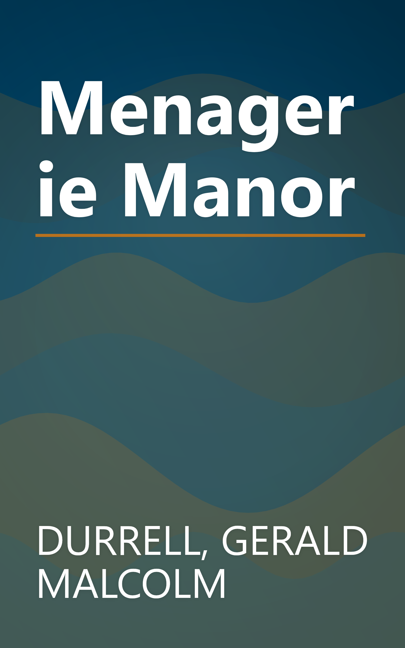 Menagerie Manor book cover