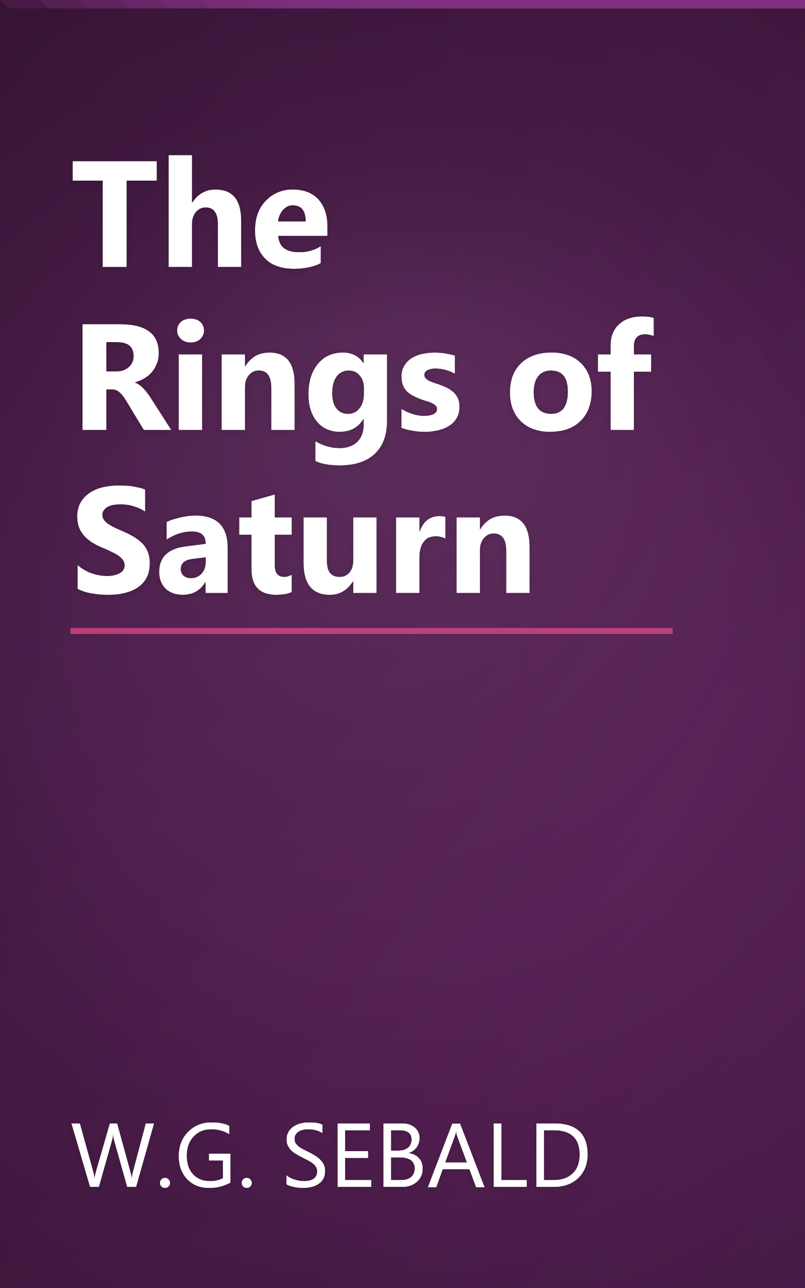 The Rings of Saturn book cover