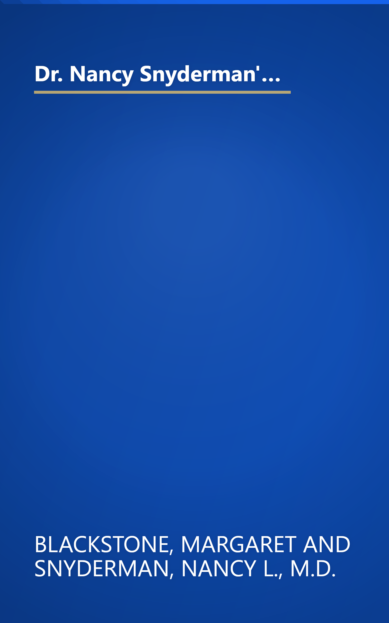 Dr. Nancy Snyderman's Guide to Good Health: What Every Forty-Plus Woman Should Know About Her Changing Body book cover