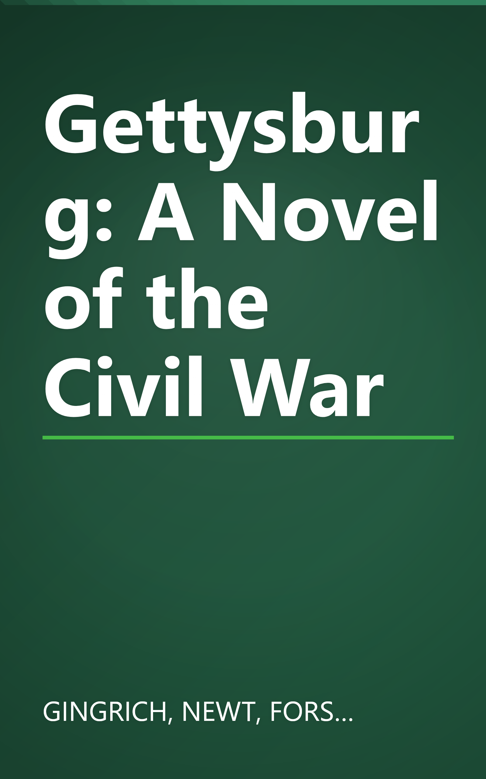 Gettysburg: A Novel of the Civil War book cover