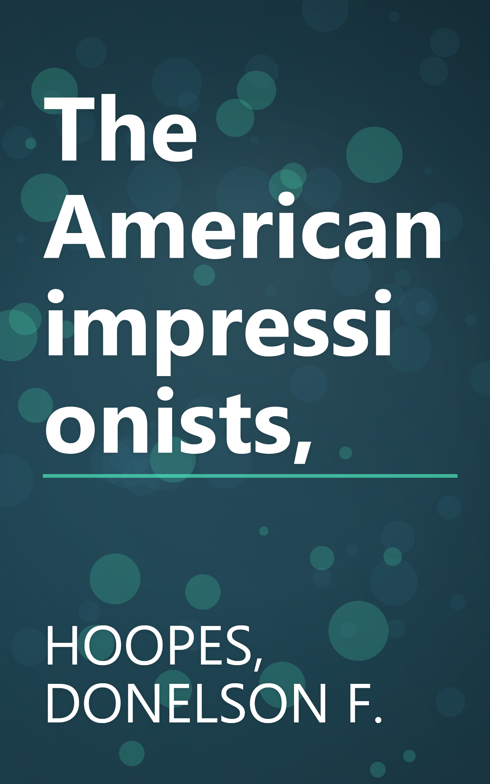 The American impressionists, book cover