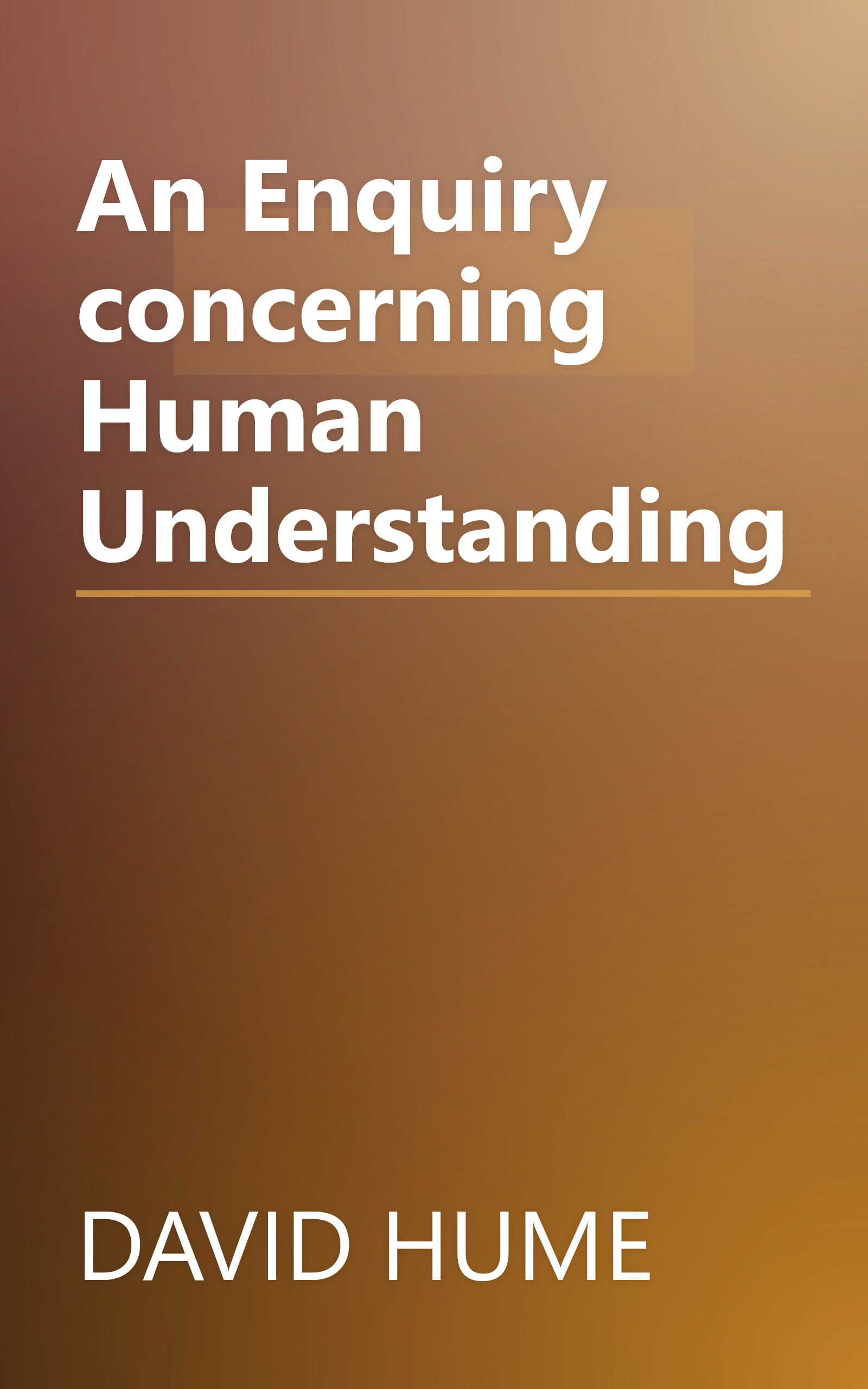 An Enquiry concerning Human Understanding book cover