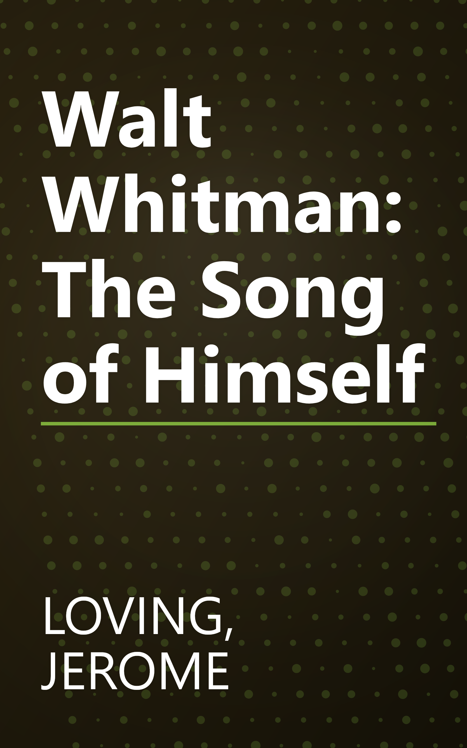 Walt Whitman: The Song of Himself book cover