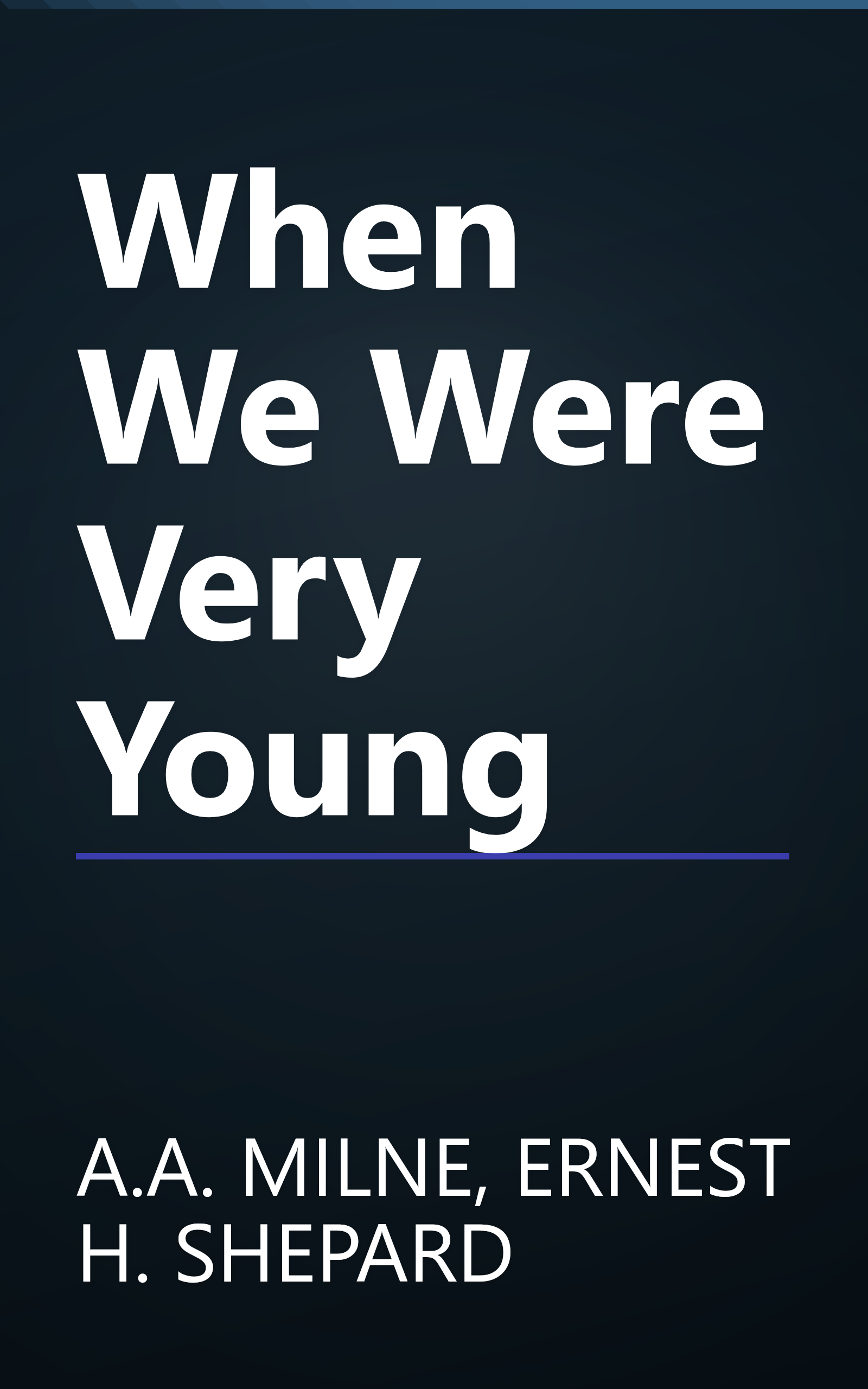 When We Were Very Young book cover