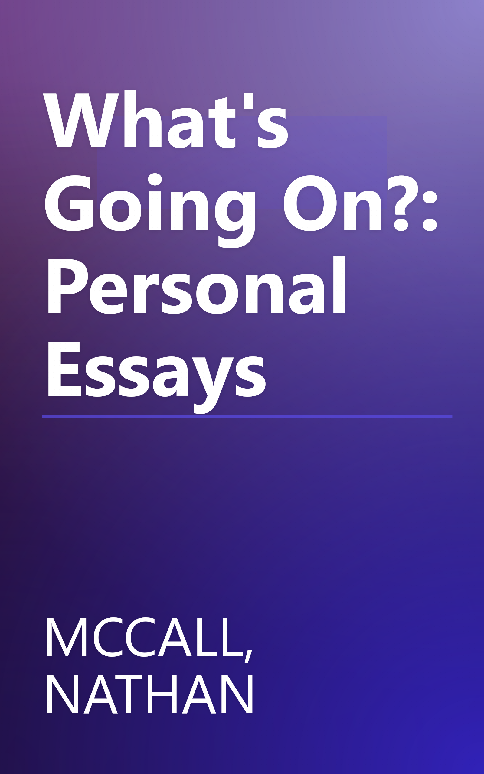 What's Going On?: Personal Essays book cover