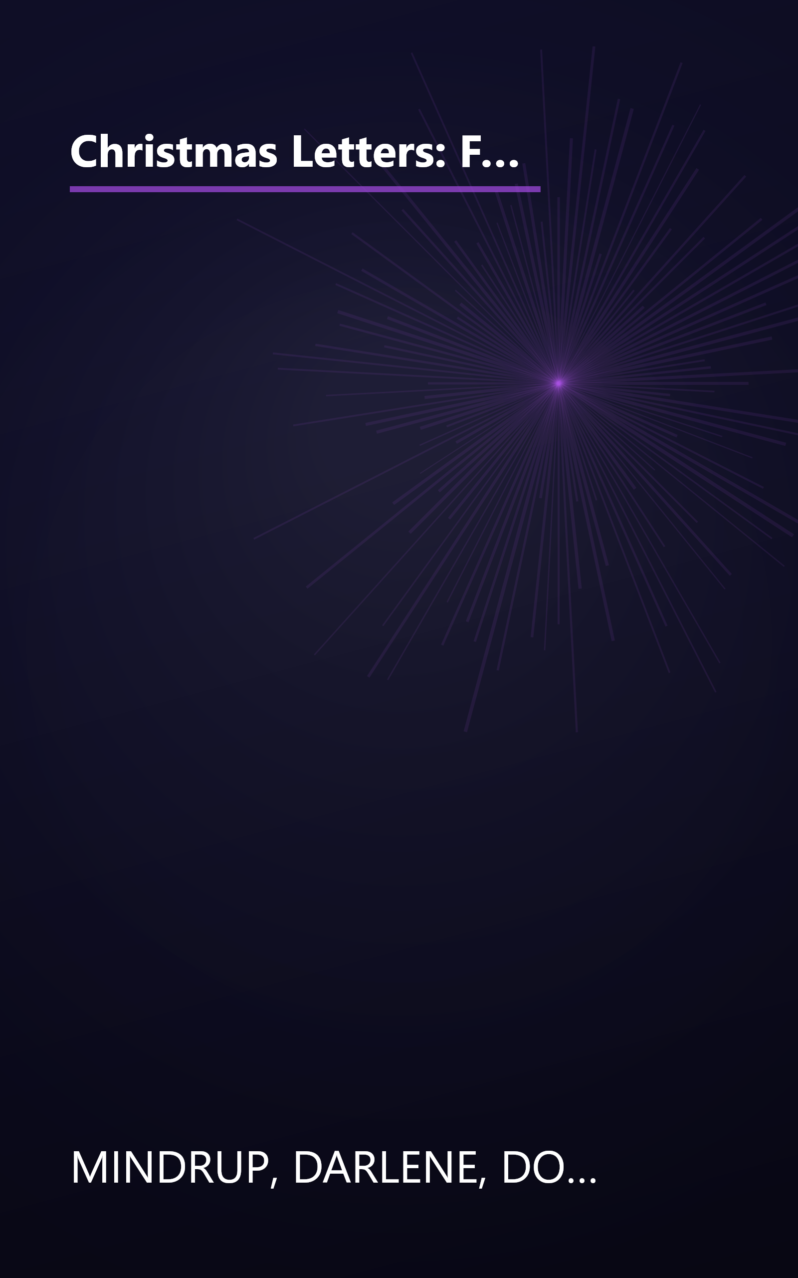 Christmas Letters: Forces of Love/The Missing Peace/Christmas Always Comes/Engagement of the Heart (Inspirational Christmas Romance Collection) book cover