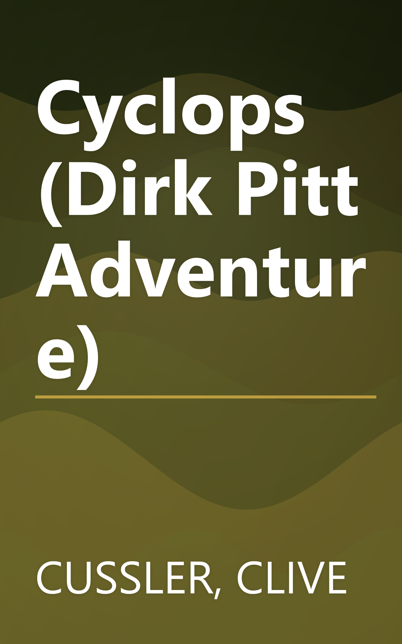 Cyclops (Dirk Pitt Adventure) book cover