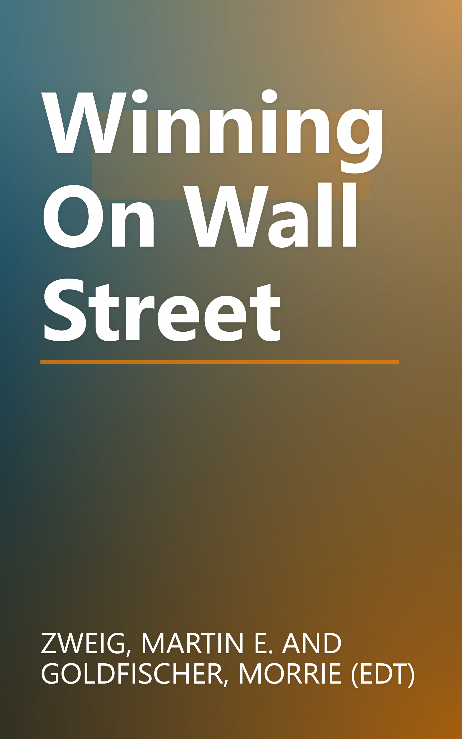 Winning On Wall Street book cover