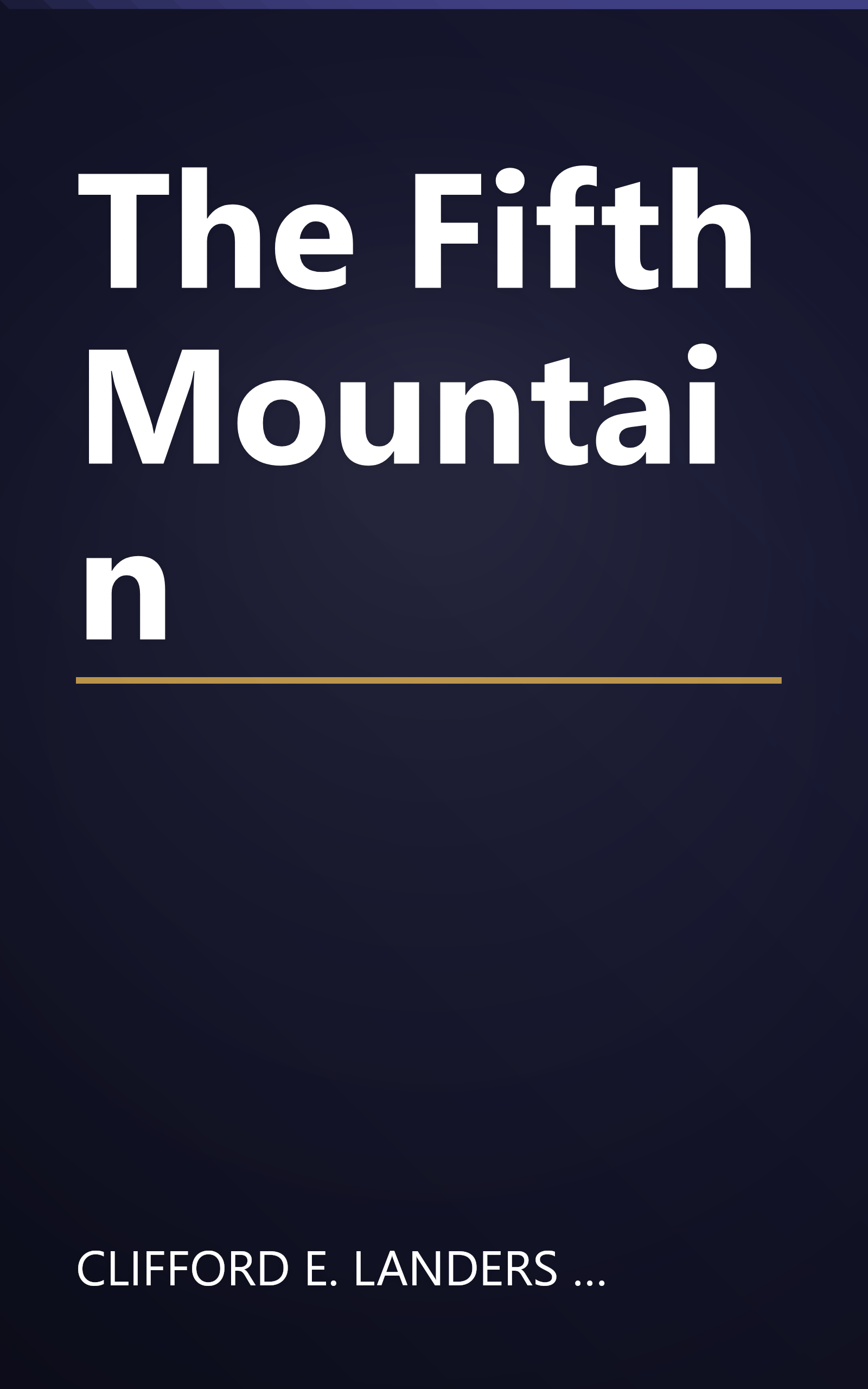 The Fifth Mountain book cover