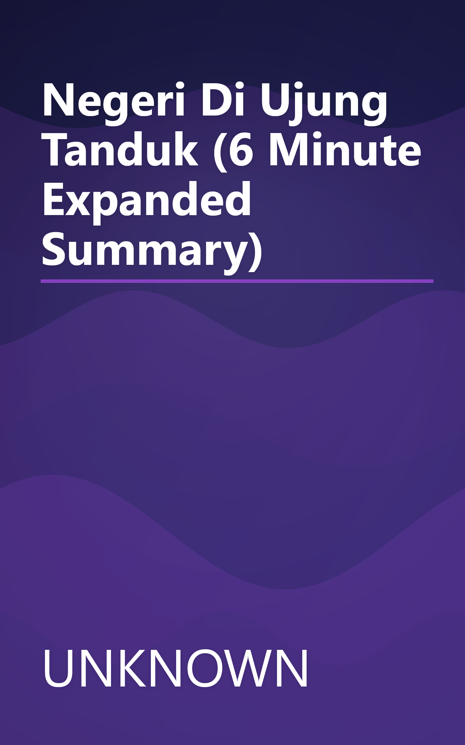Negeri Di Ujung Tanduk (6 Minute   Expanded Summary) book cover
