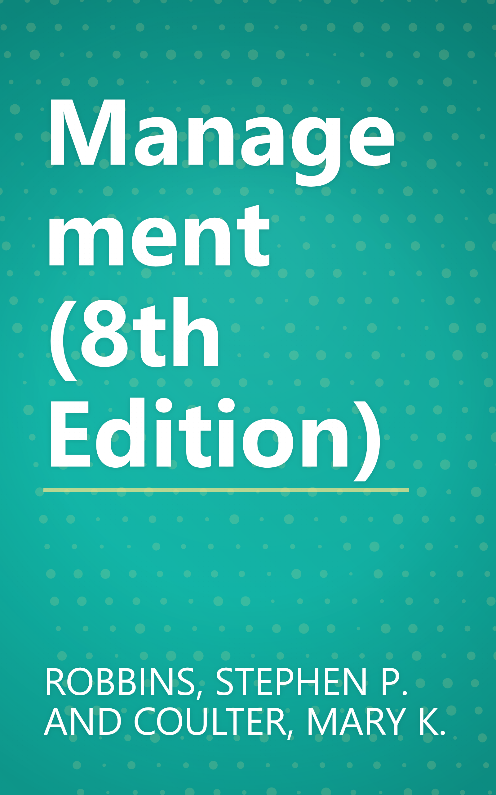 Management (8th Edition) book cover