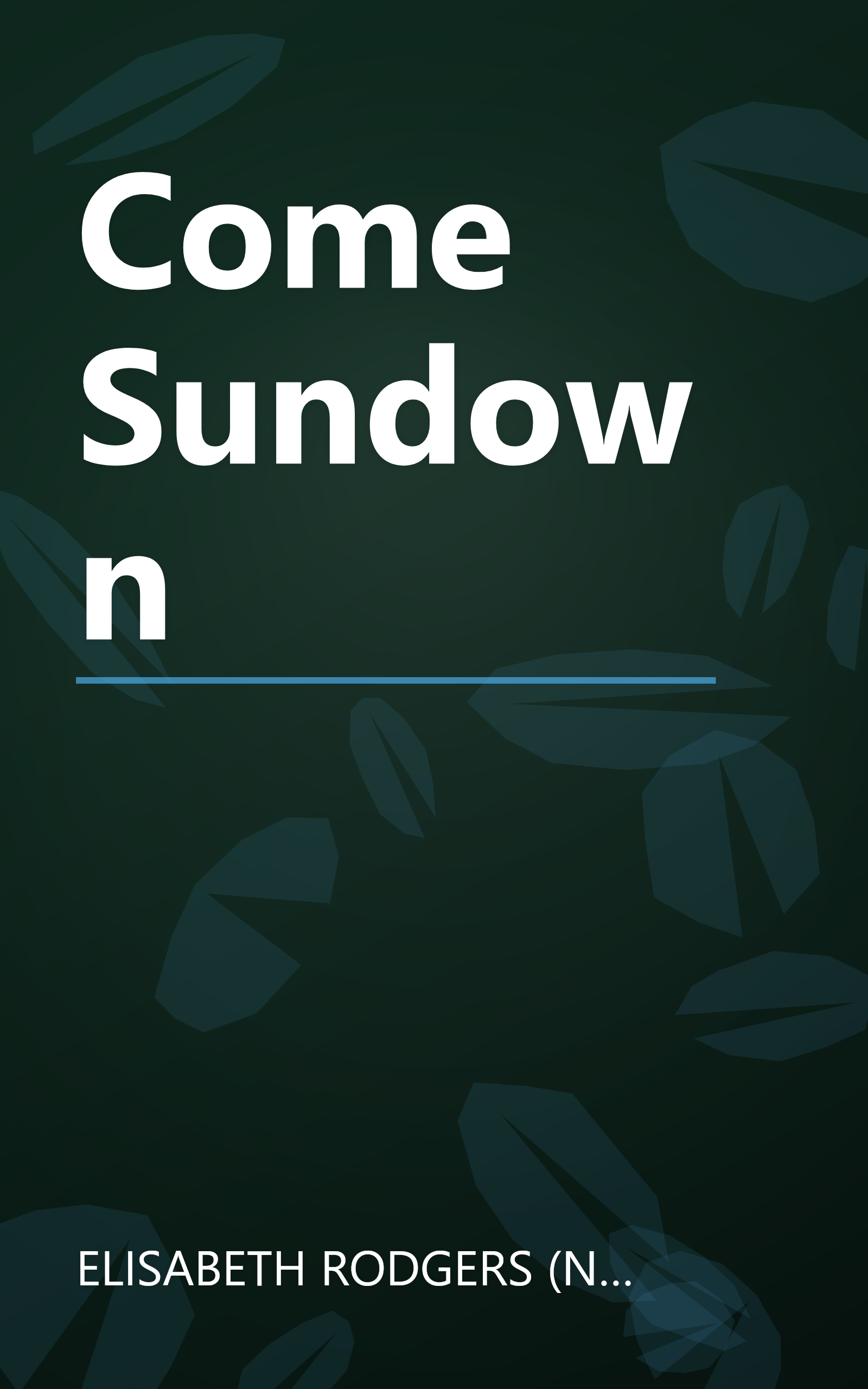 Come Sundown book cover