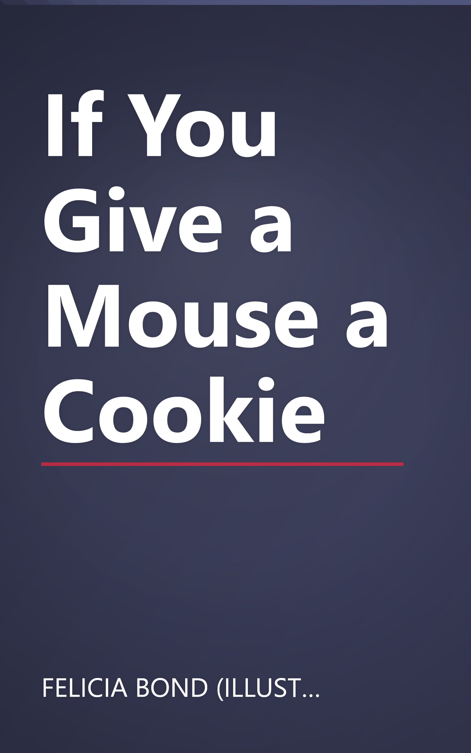 If You Give a Mouse a Cookie book cover
