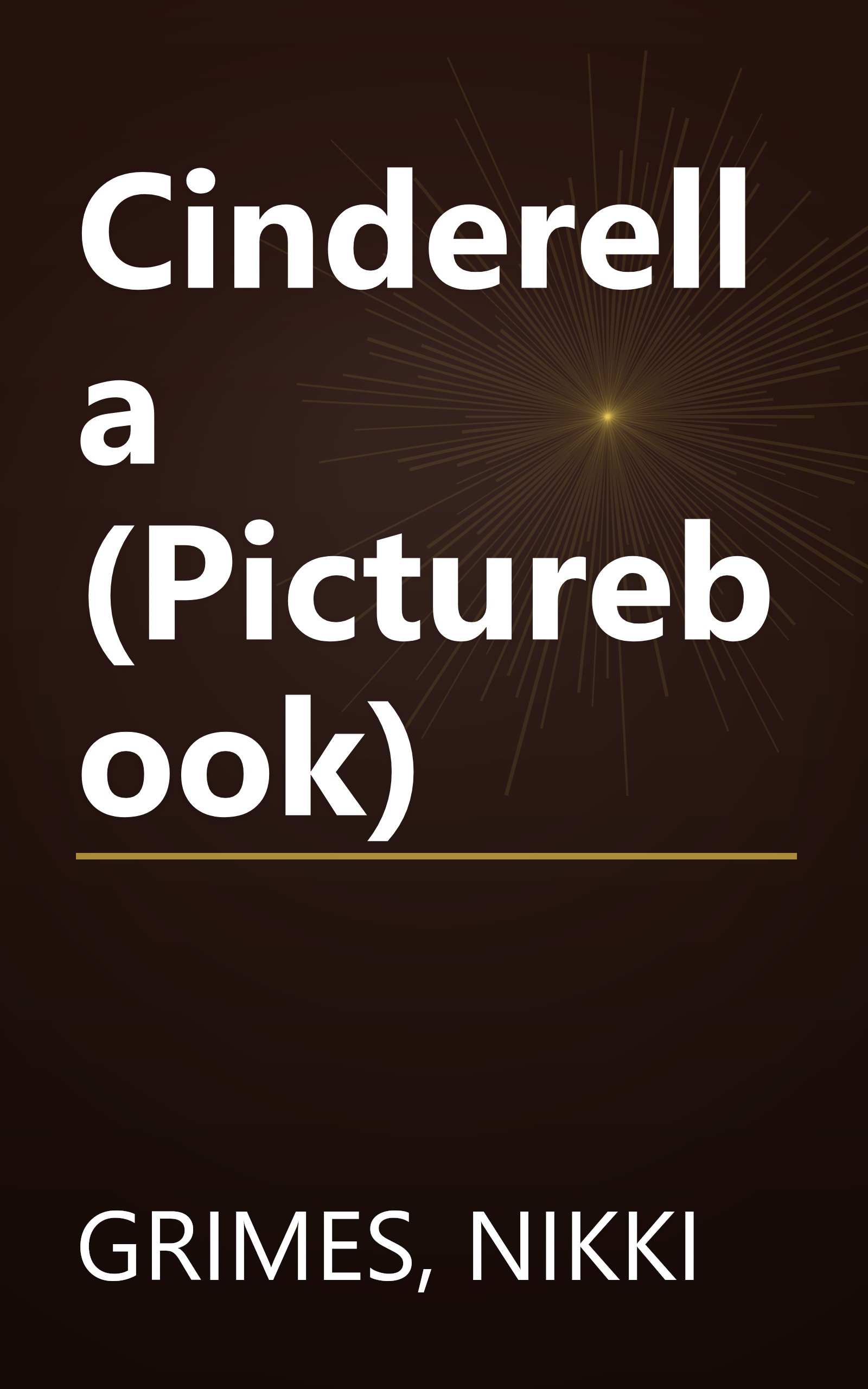 Cinderella (Picturebook) book cover