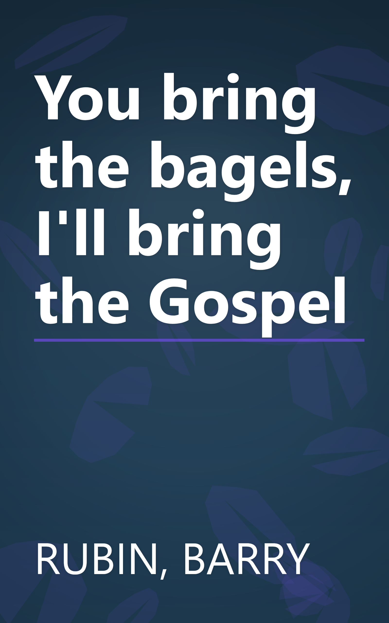 You bring the bagels, I'll bring the Gospel book cover