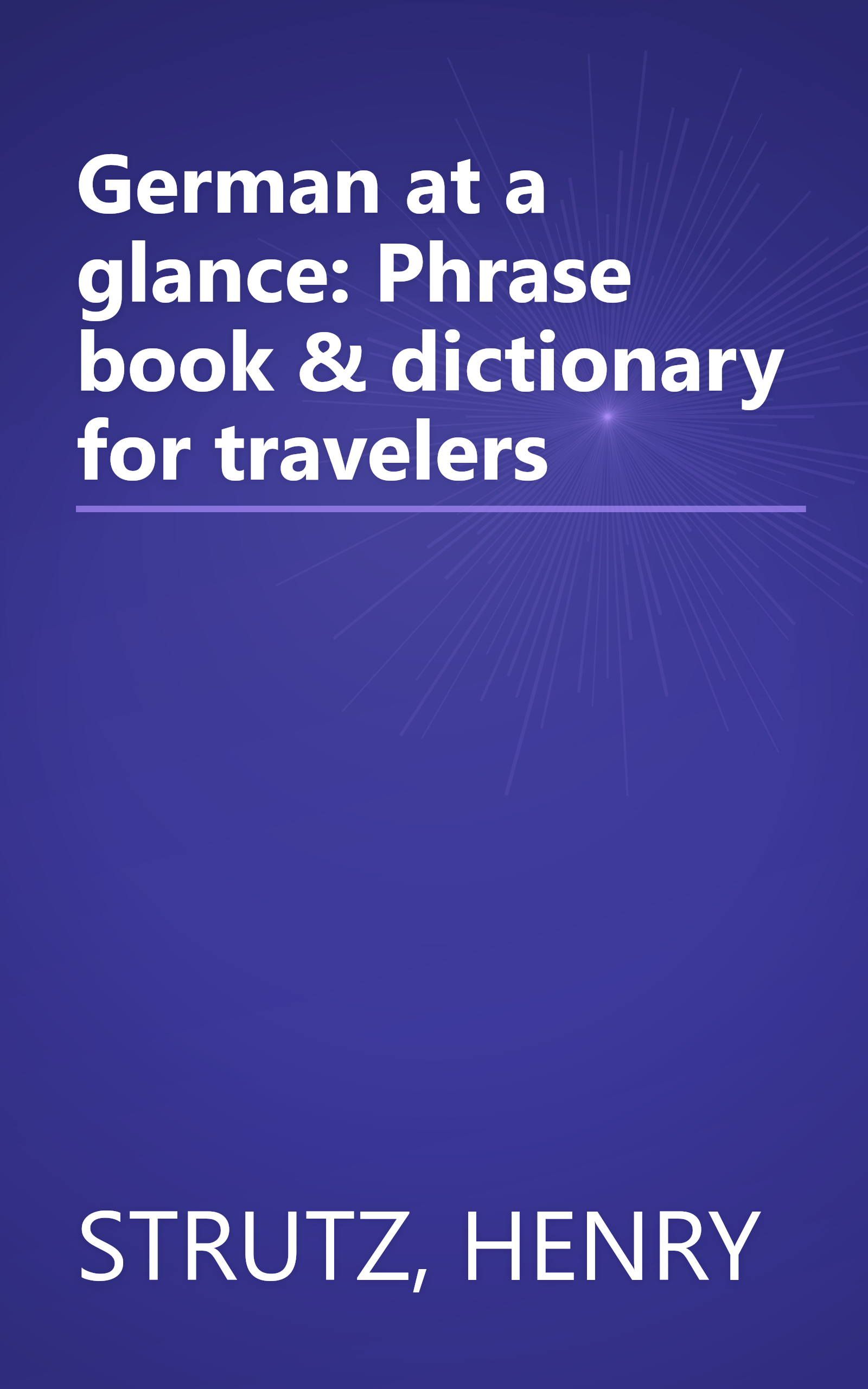 German at a glance: Phrase book & dictionary for travelers book cover