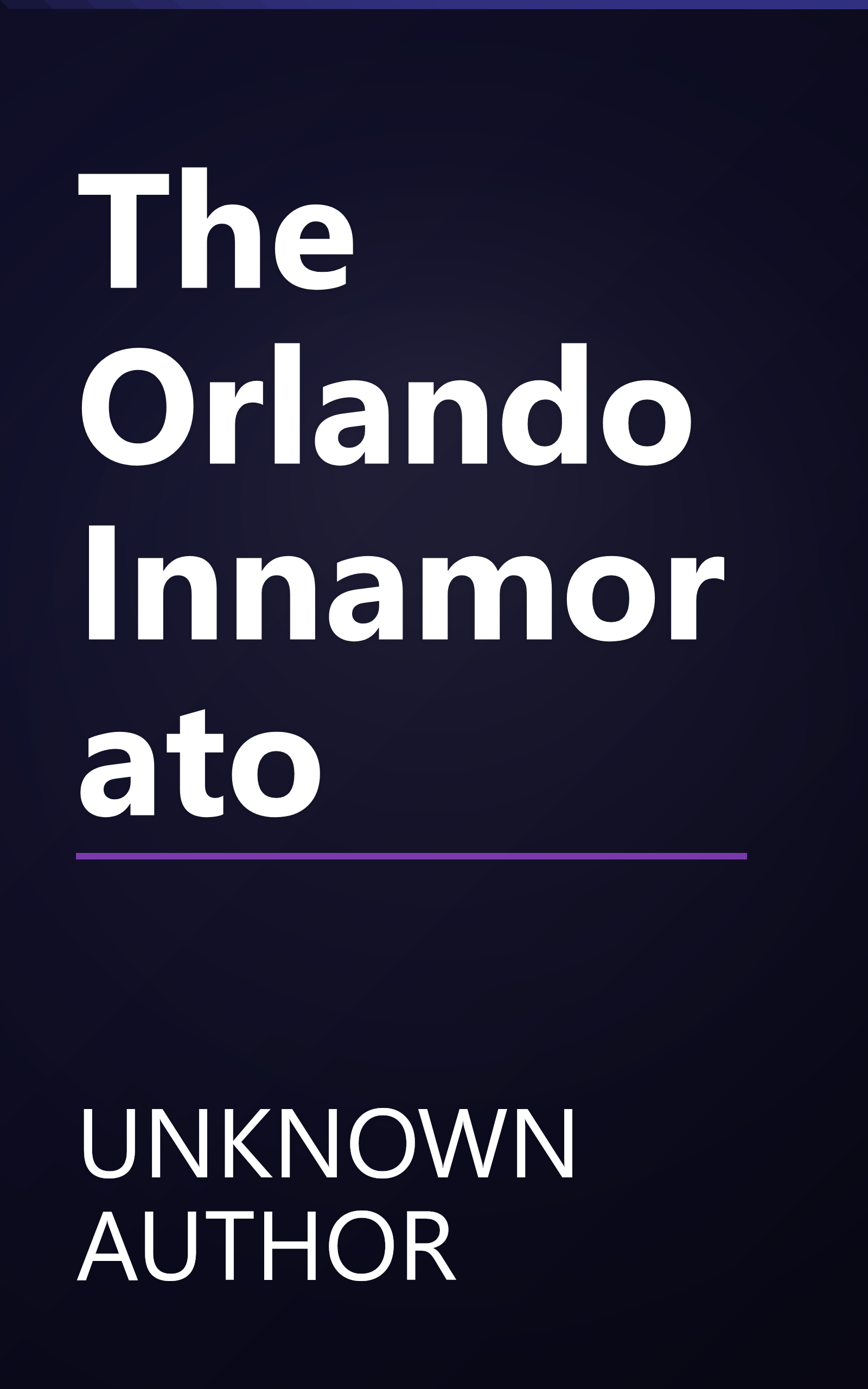 The Orlando Innamorato book cover
