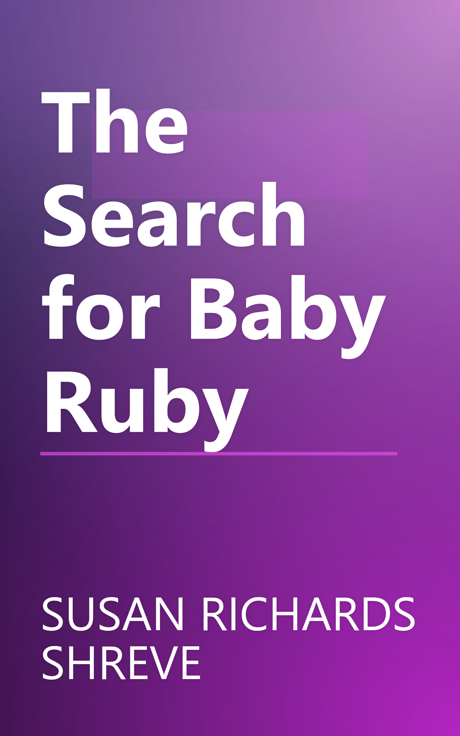 The Search for Baby Ruby book cover