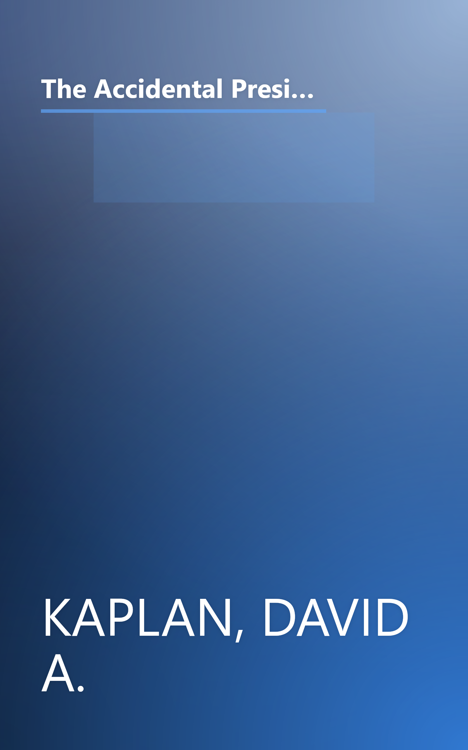 The Accidental President: How 413 Lawyers, 9 Supreme Court Justices, and 5,963,110 Floridians (Give or Take a Few) Landed George W. Bush in the White House book cover
