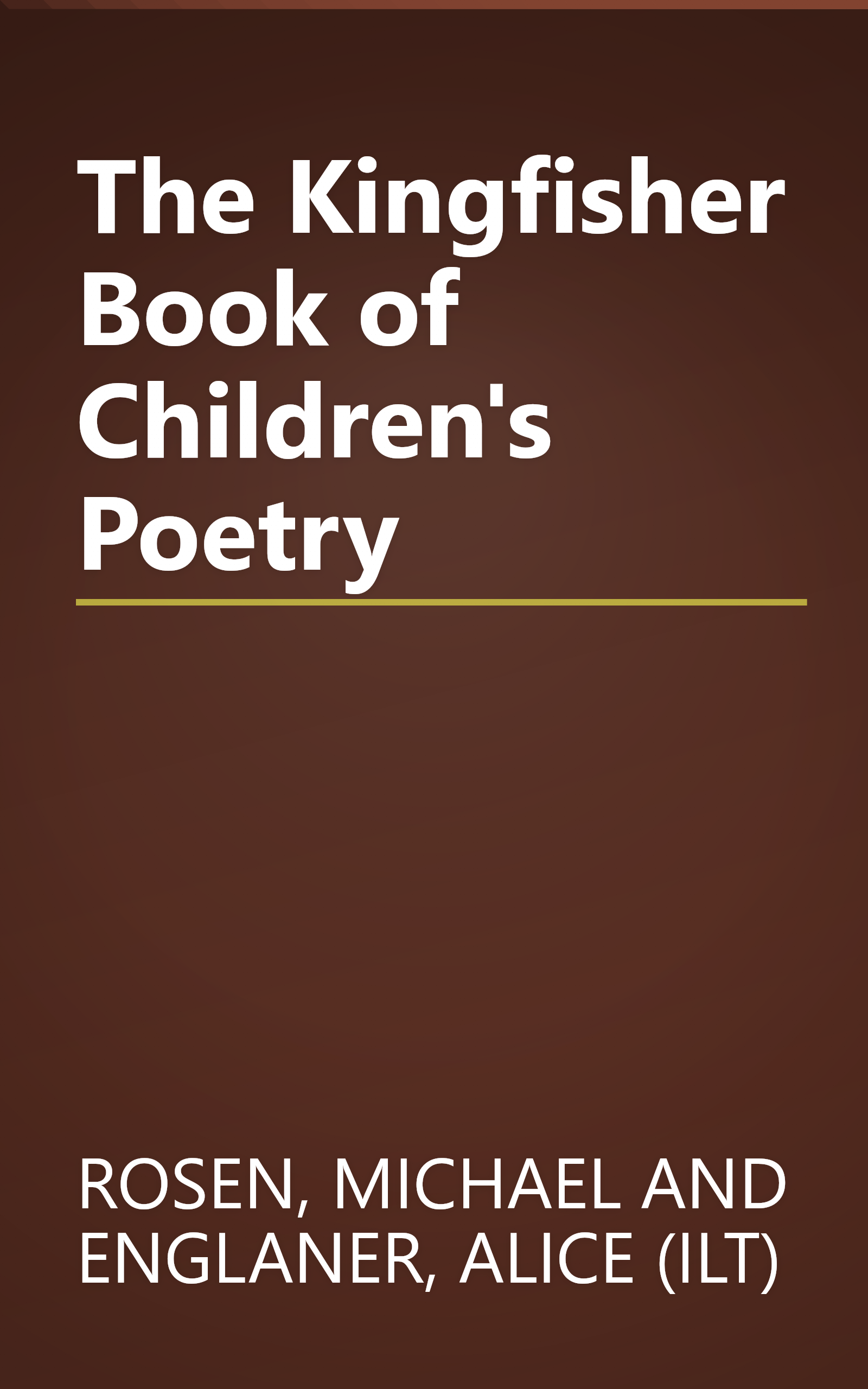 The Kingfisher Book of Children's Poetry book cover