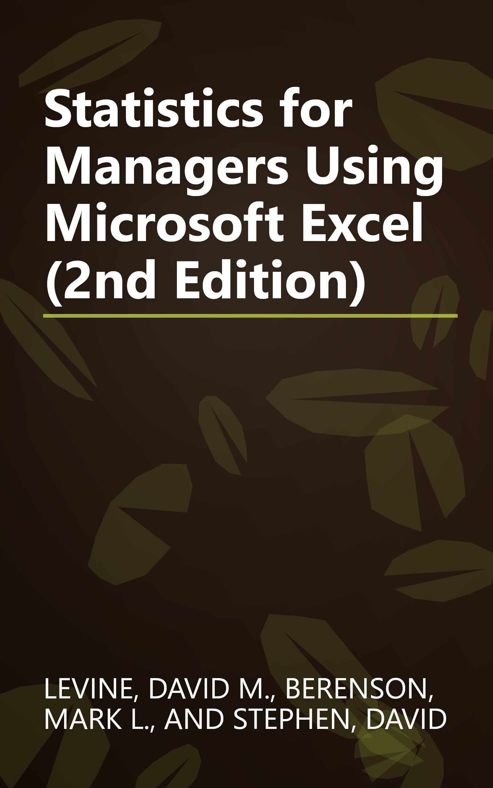Statistics for Managers Using Microsoft Excel (2nd Edition) book cover