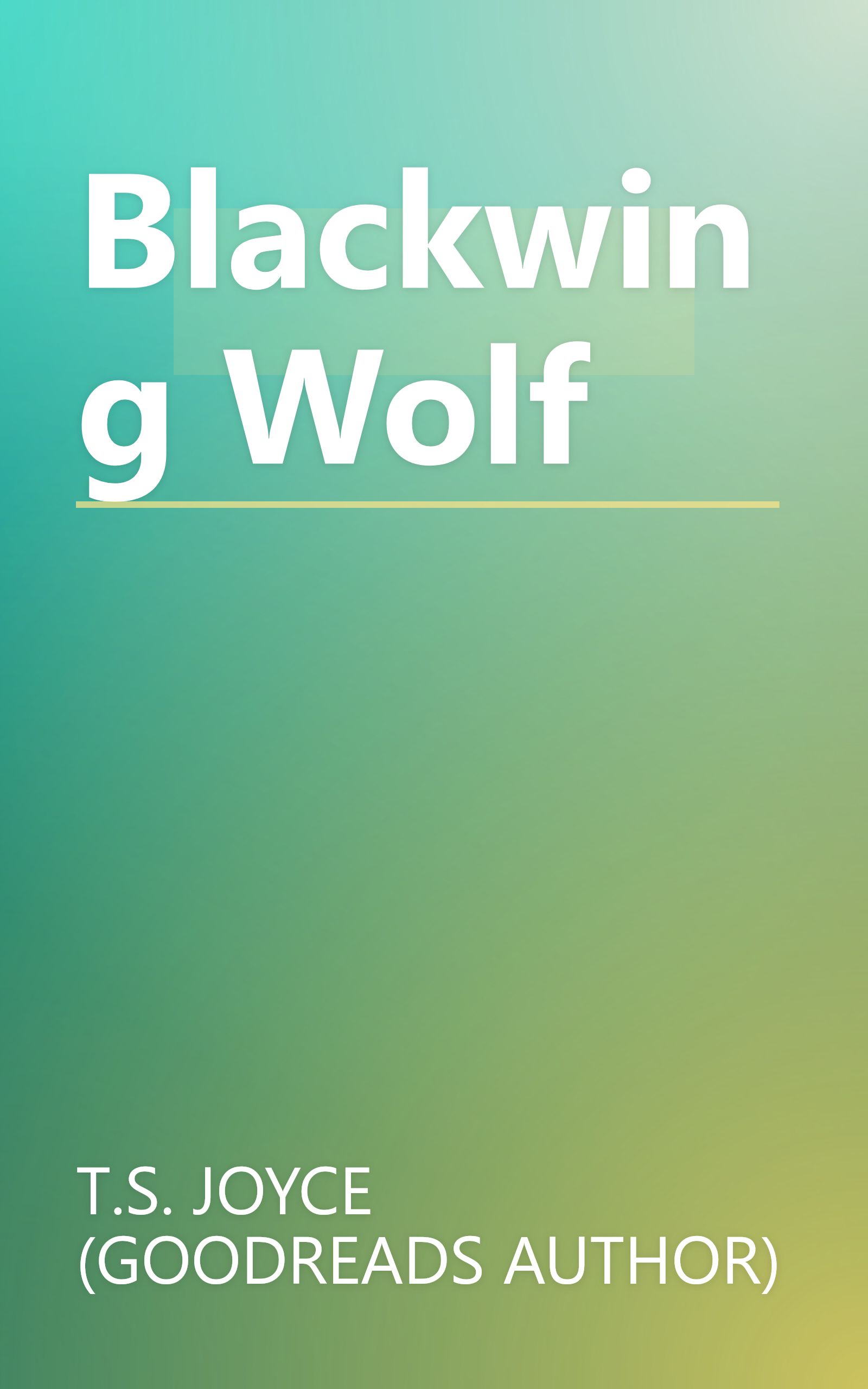 Blackwing Wolf book cover