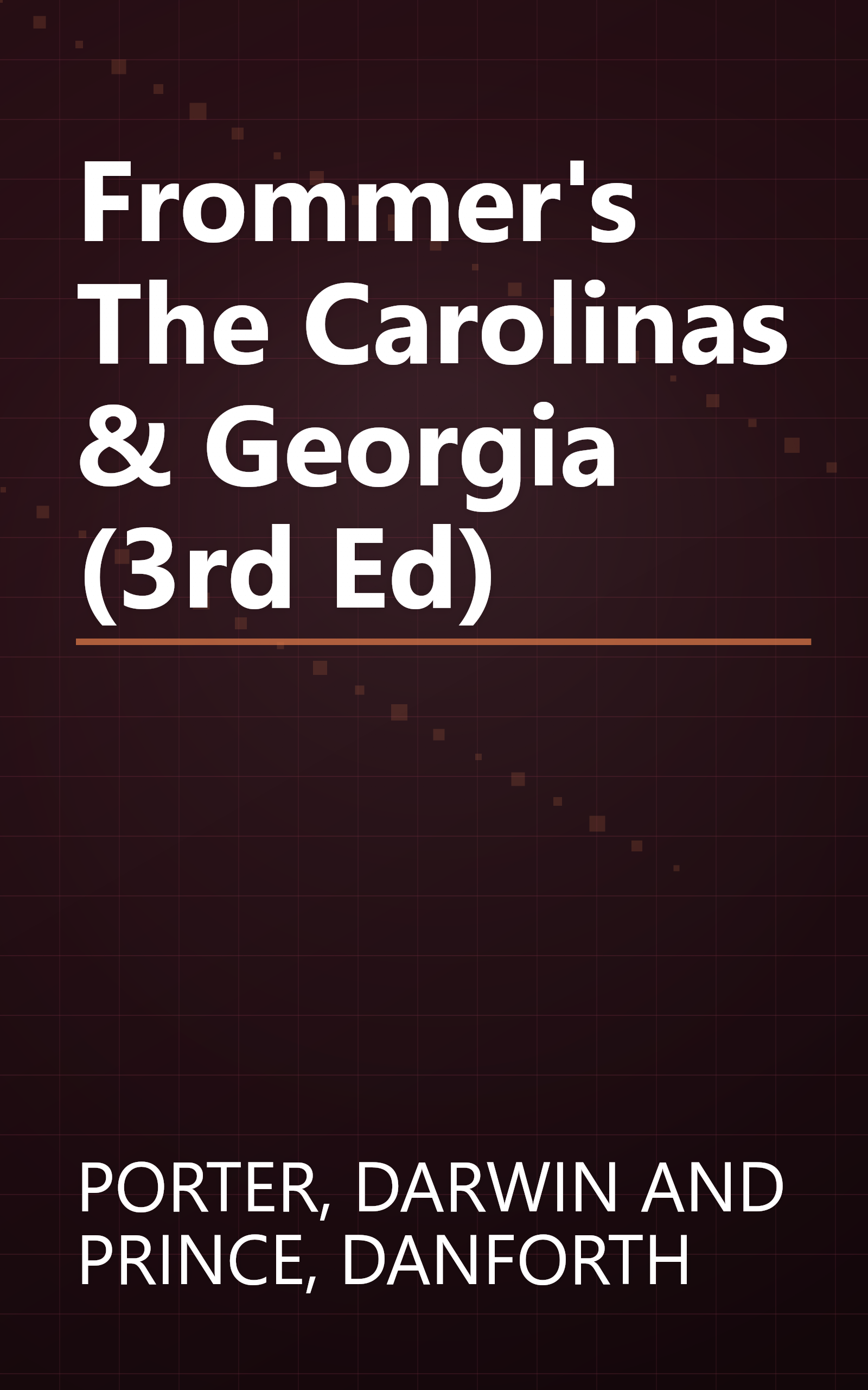Frommer's The Carolinas & Georgia (3rd Ed) book cover
