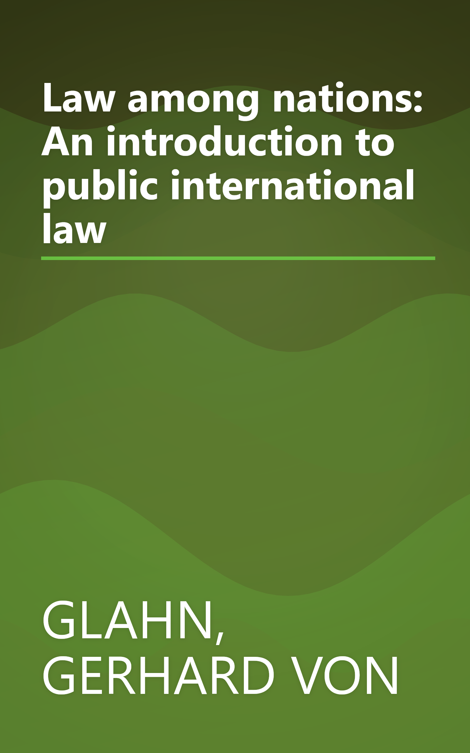 Law among nations: An introduction to public international law book cover