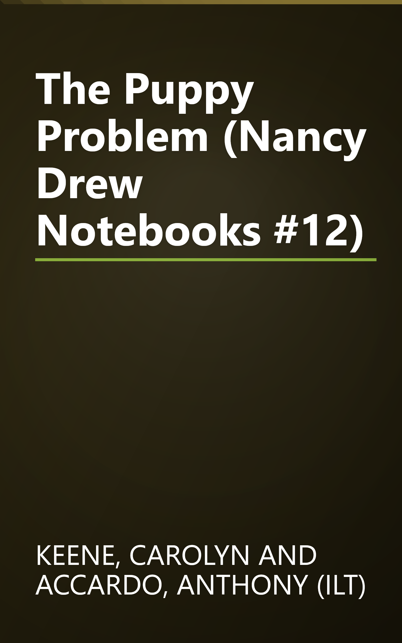 The Puppy Problem (Nancy Drew Notebooks #12) book cover