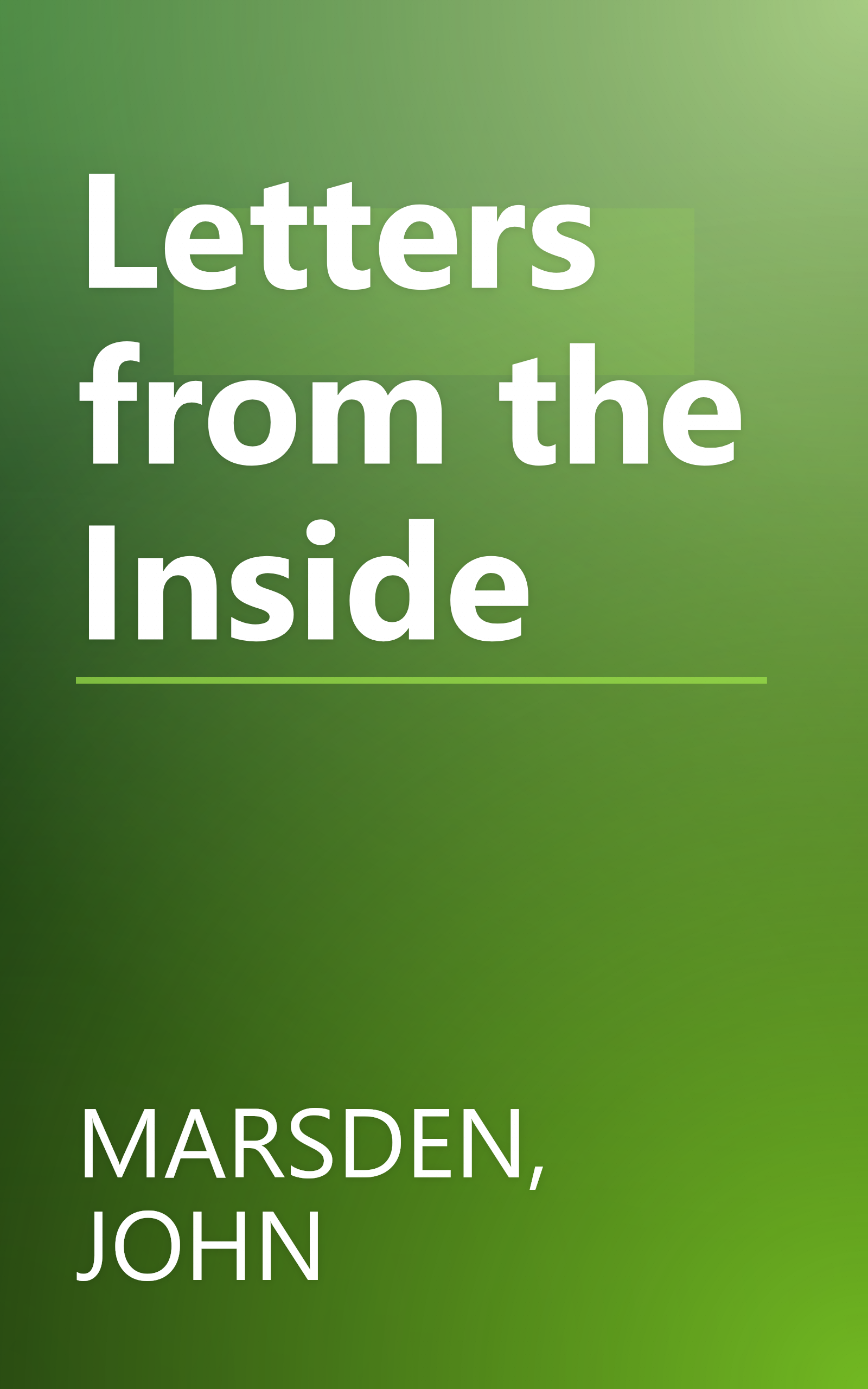 Letters from the Inside book cover