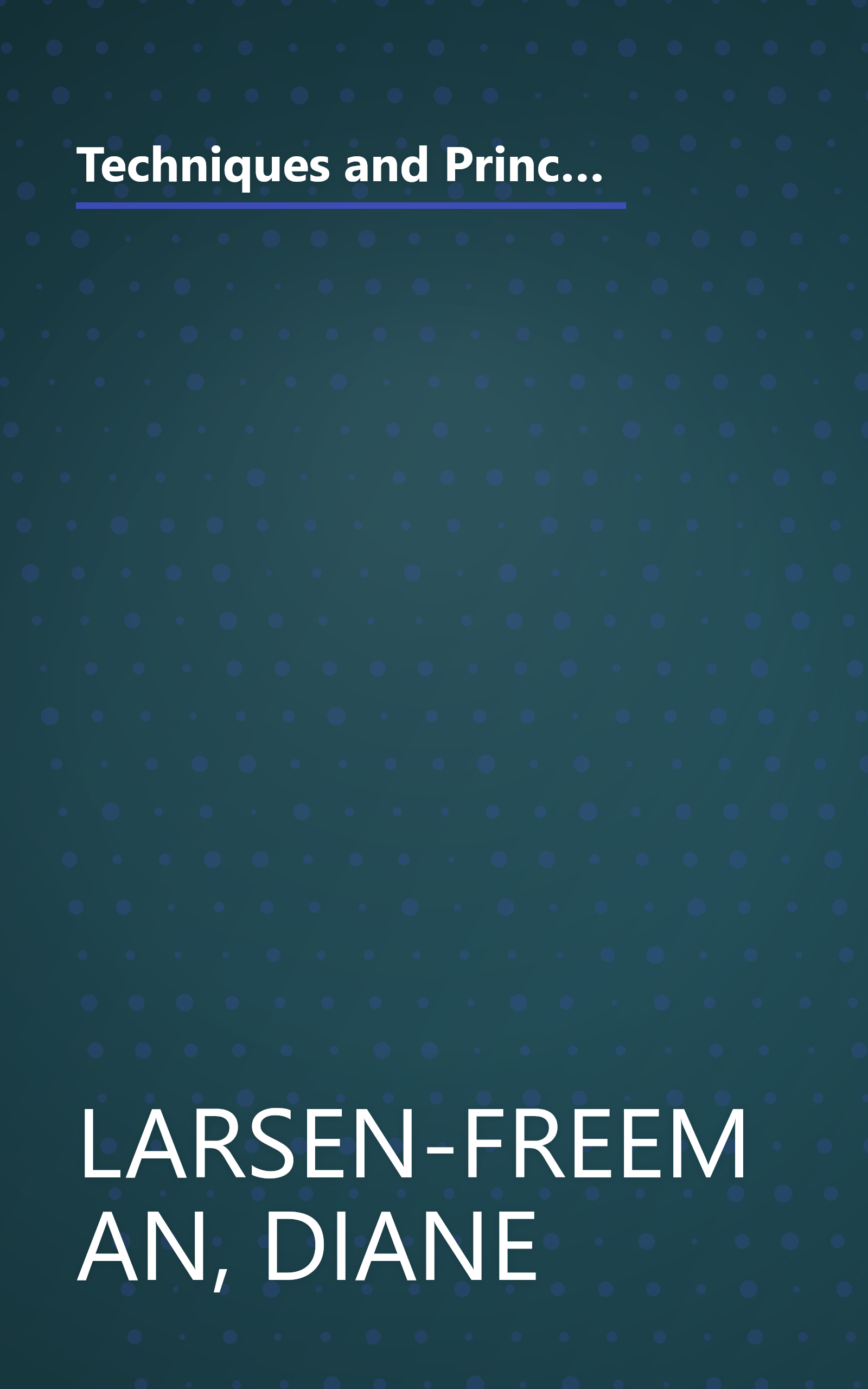 Techniques and Principles in Teaching English (Teaching Techniques in English as a Second Language) (Spanish Edition) book cover