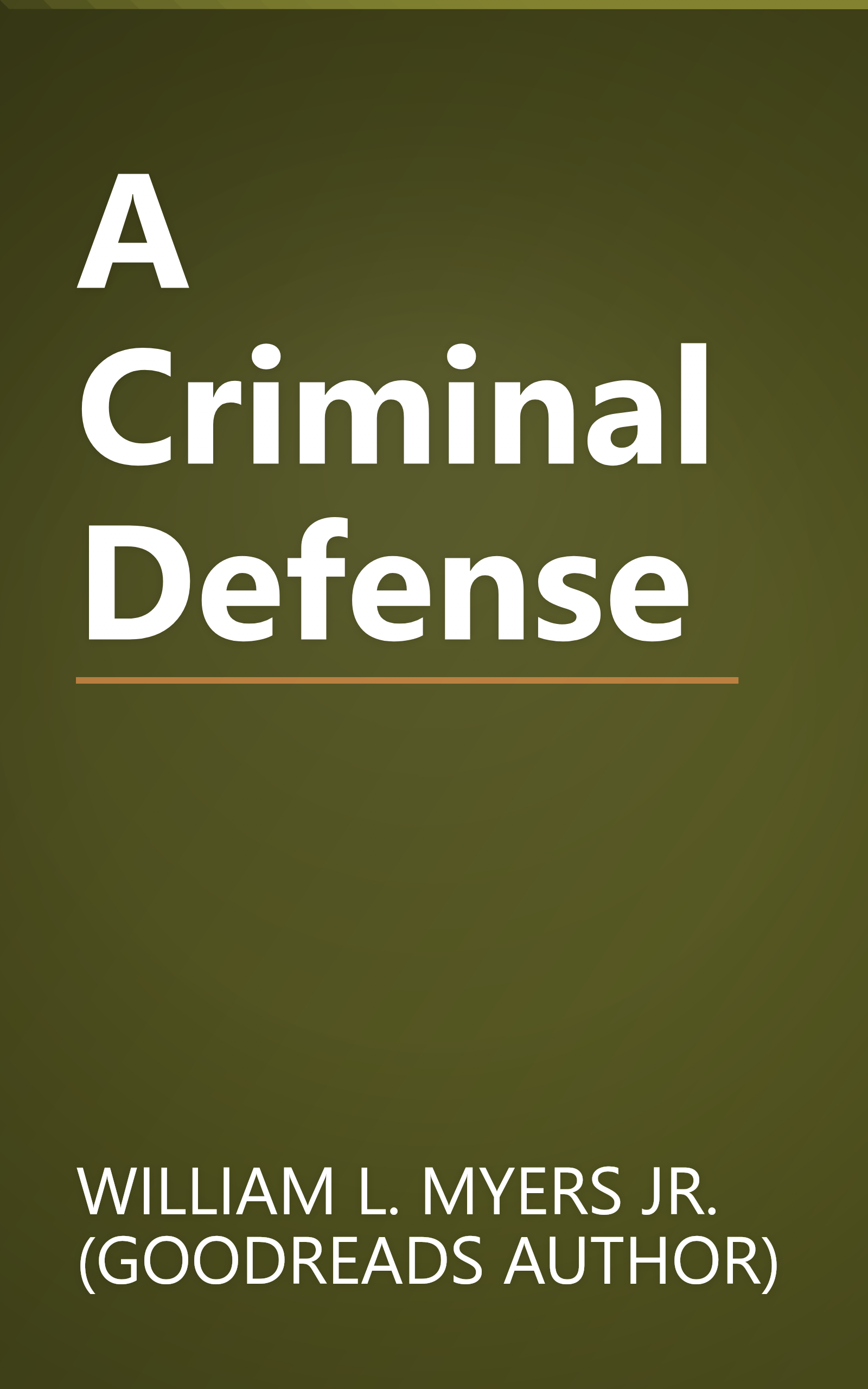 A Criminal Defense book cover