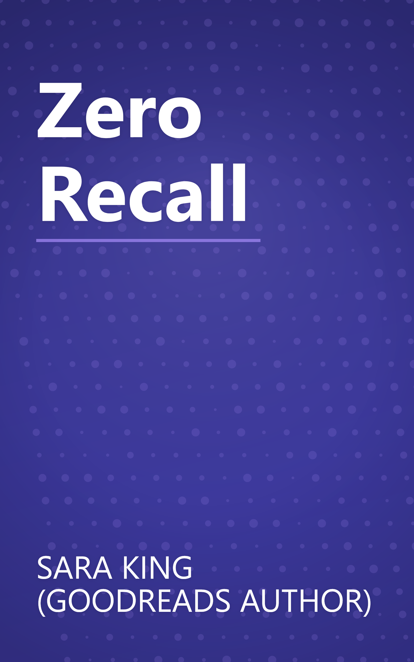 Zero Recall book cover