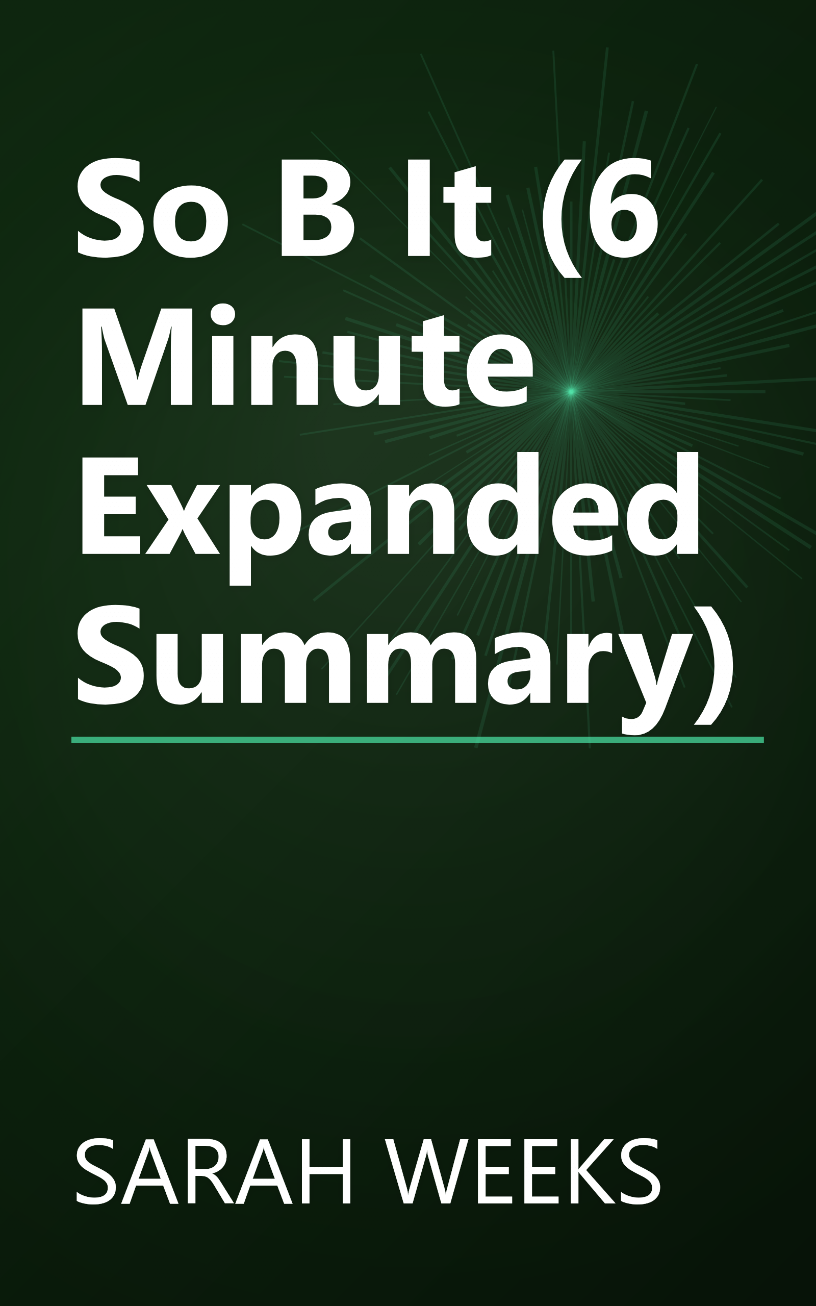 So B  It (6 Minute   Expanded Summary) book cover