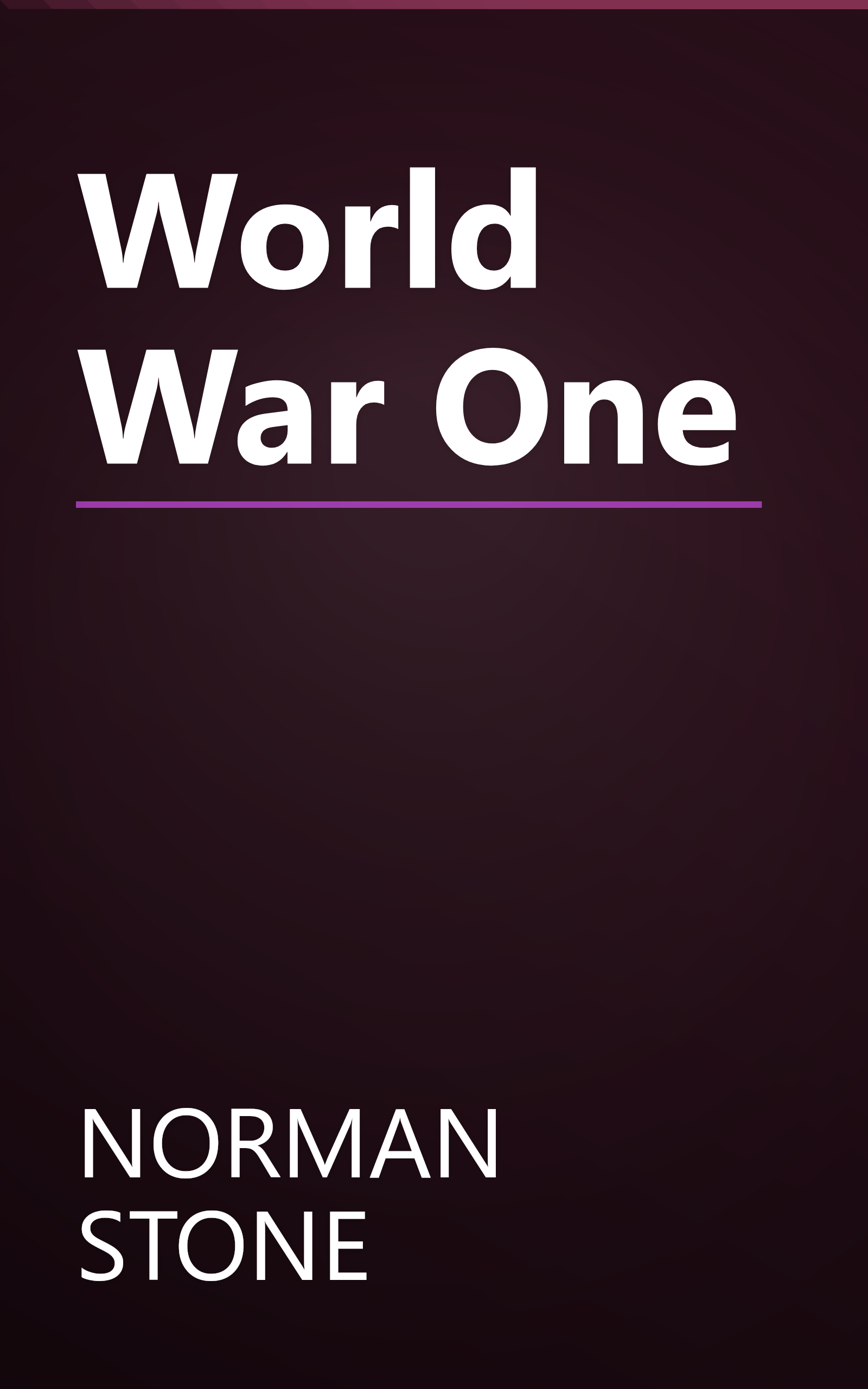 World War One book cover