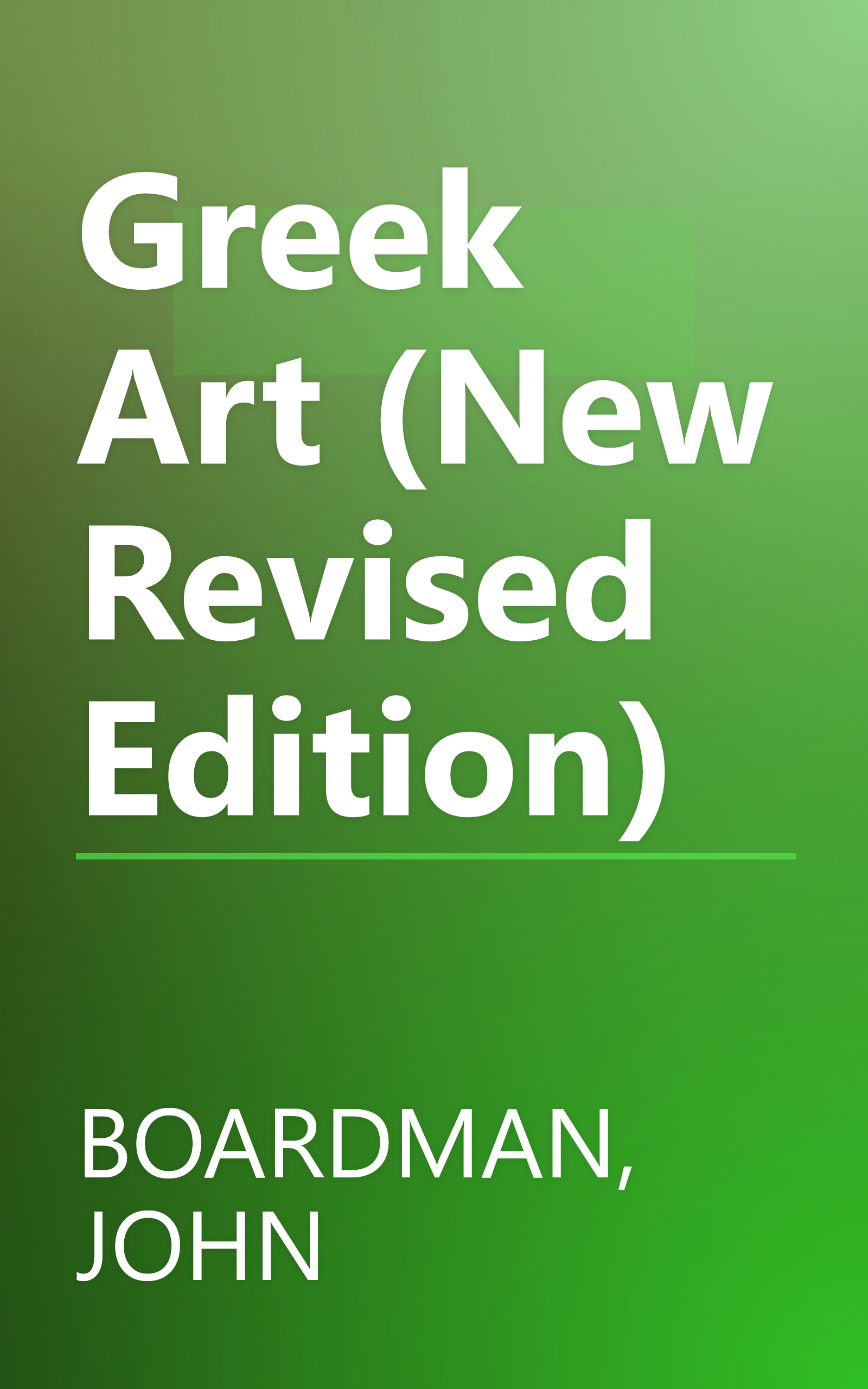 Greek Art (New Revised Edition) book cover