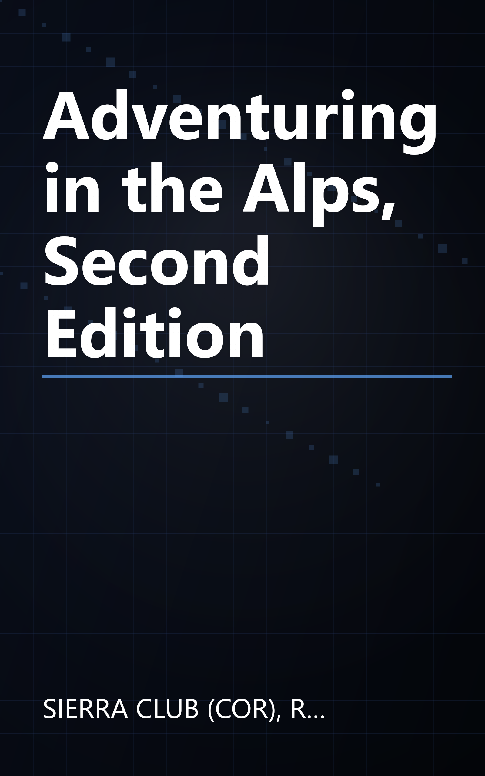 Adventuring in the Alps, Second Edition book cover