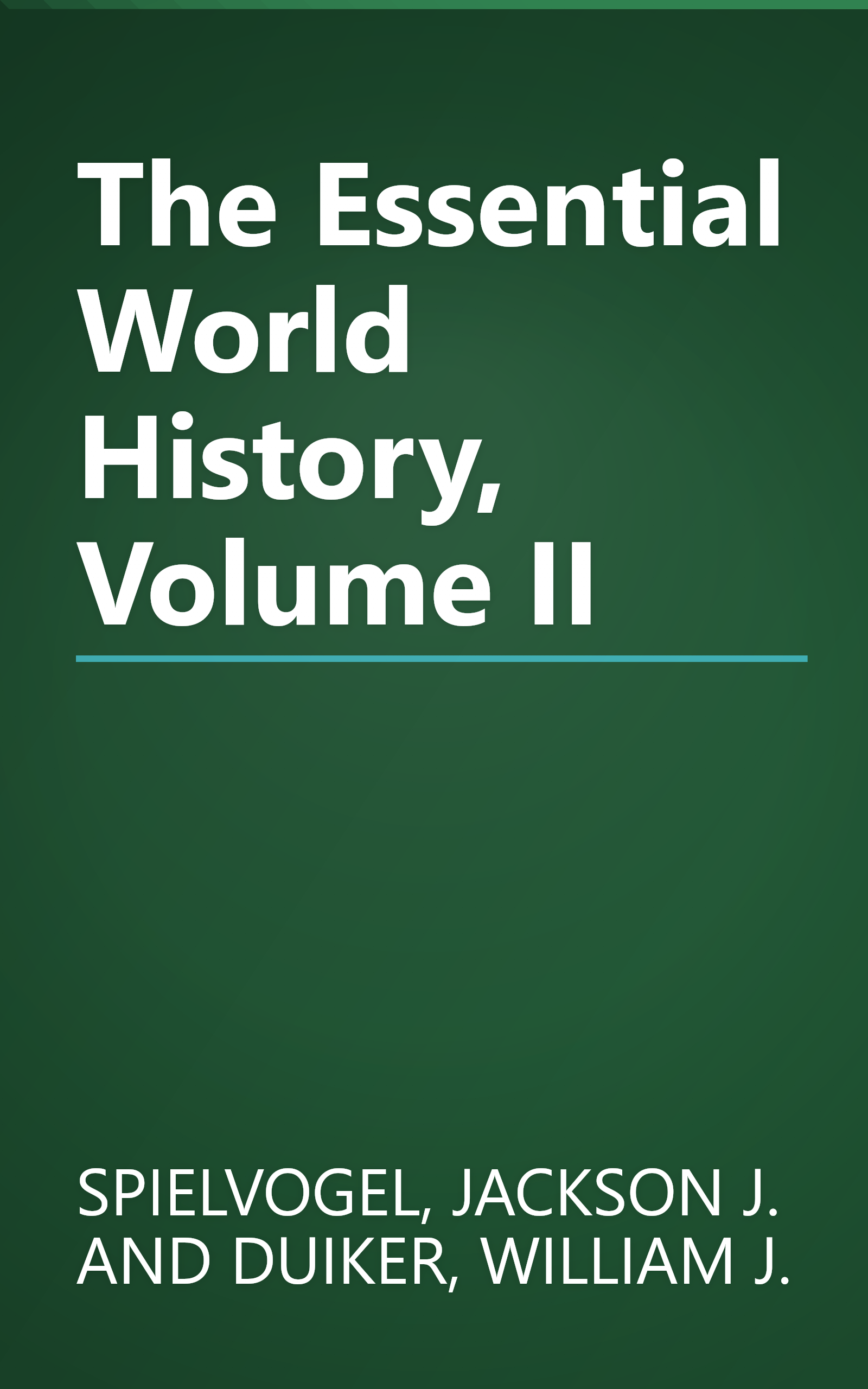 The Essential World History, Volume II book cover