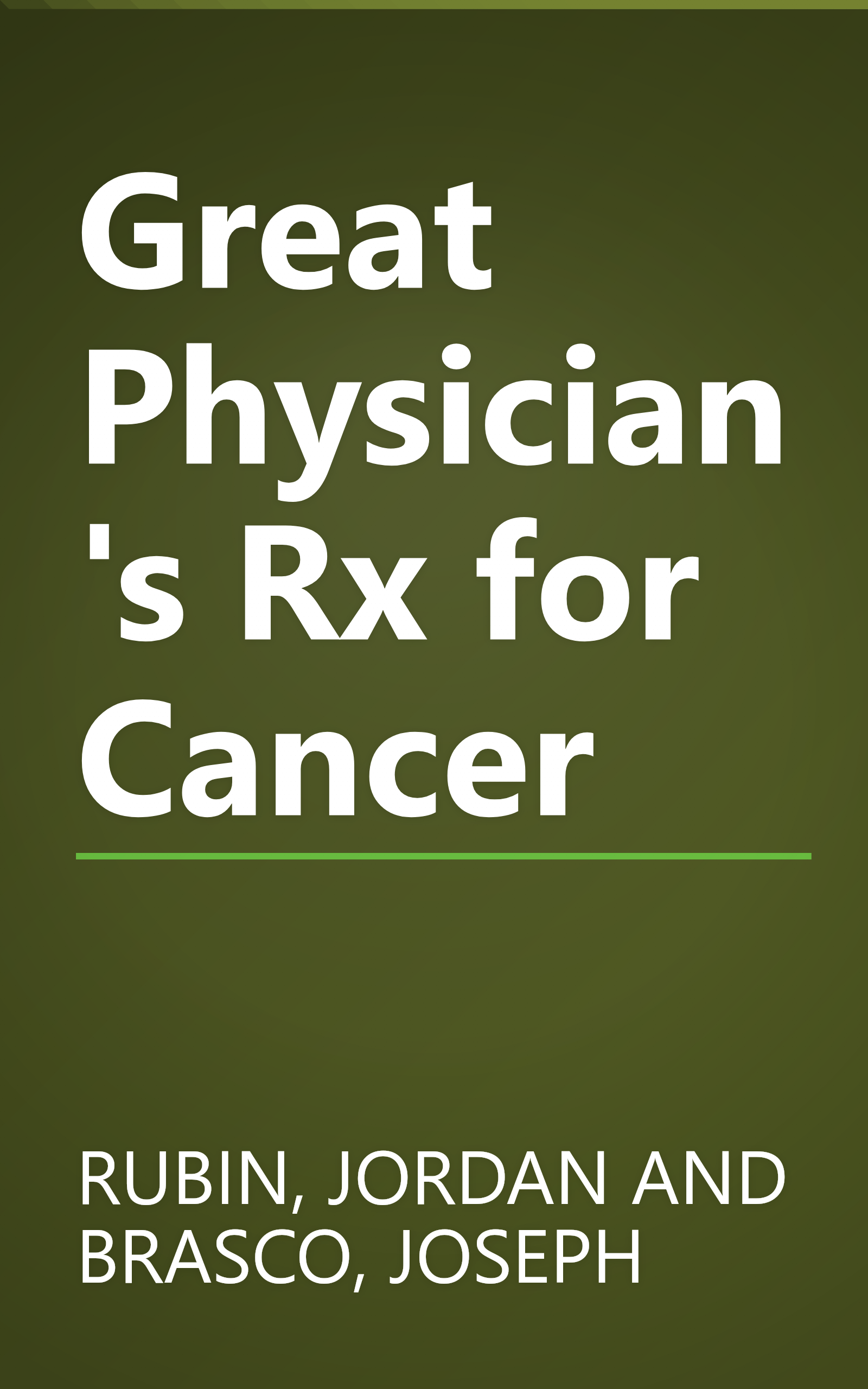 Great Physician's Rx for Cancer book cover